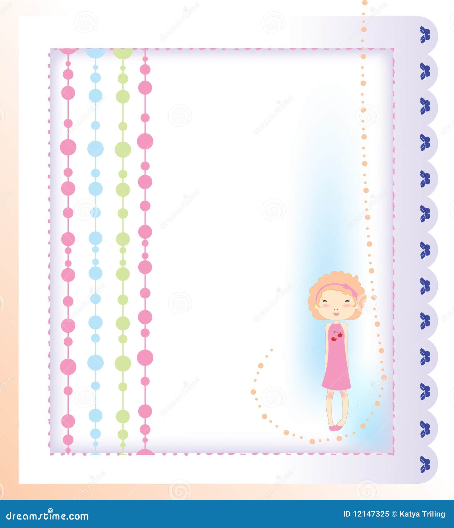 Greeting card stock vector. Illustration of cartoon, beautiful - 12147325