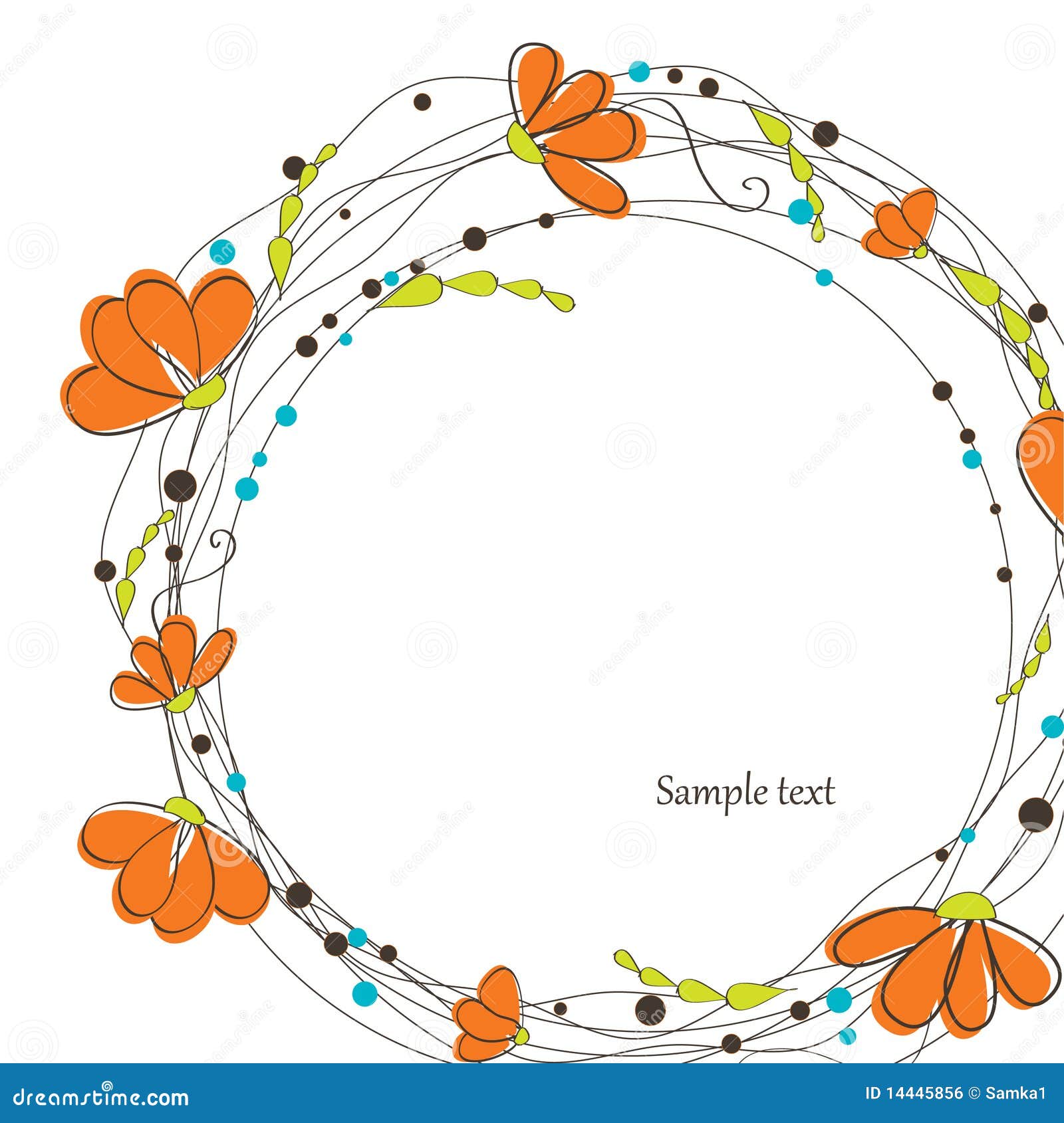 Greeting card stock vector. Illustration of decoration - 14445856