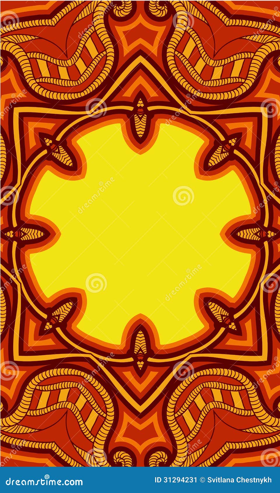 Greeting Card with Abstract Floral Pattern Stock Vector - Illustration ...