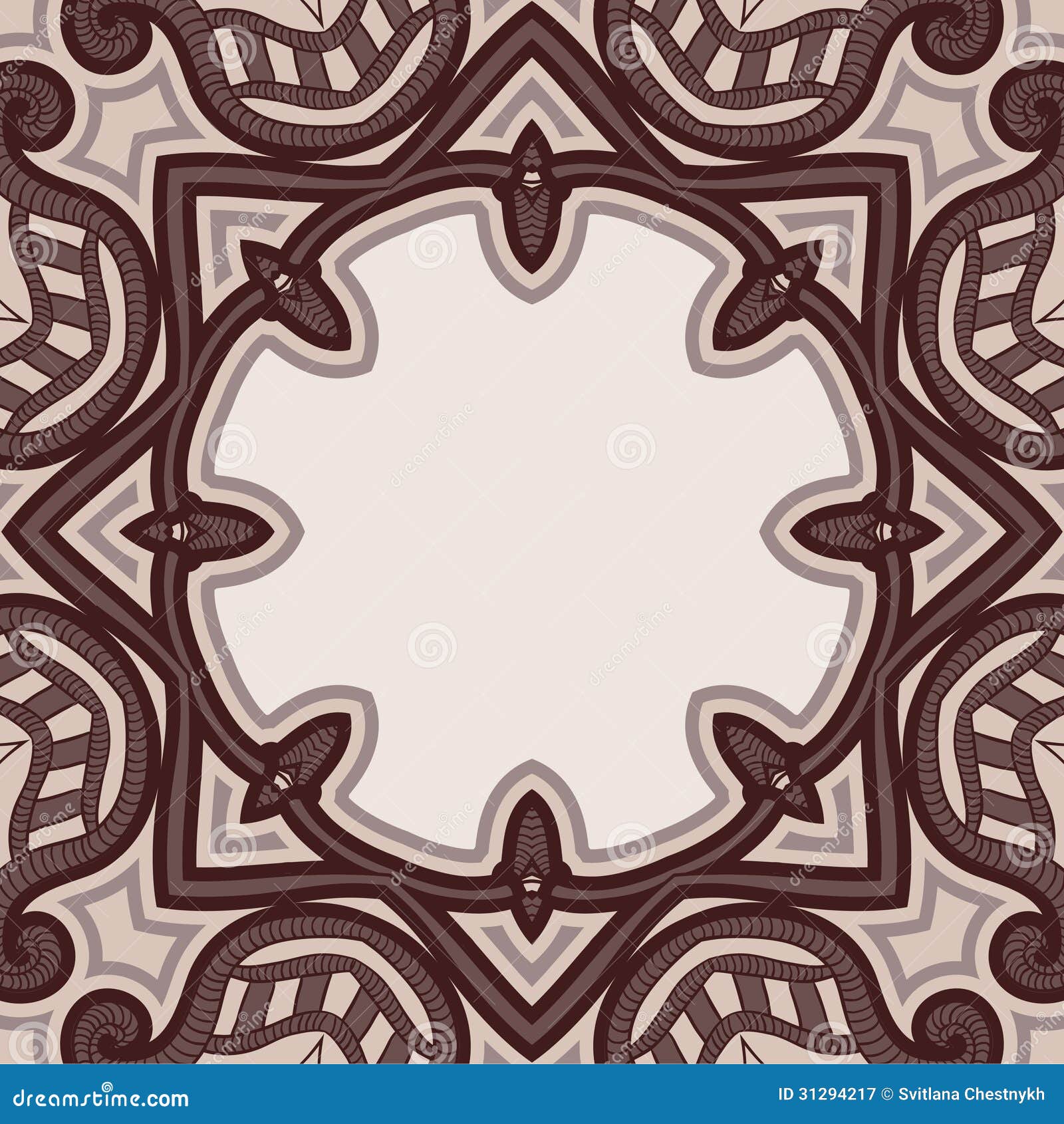 Greeting Card with Abstract Pattern Stock Vector - Illustration of ...