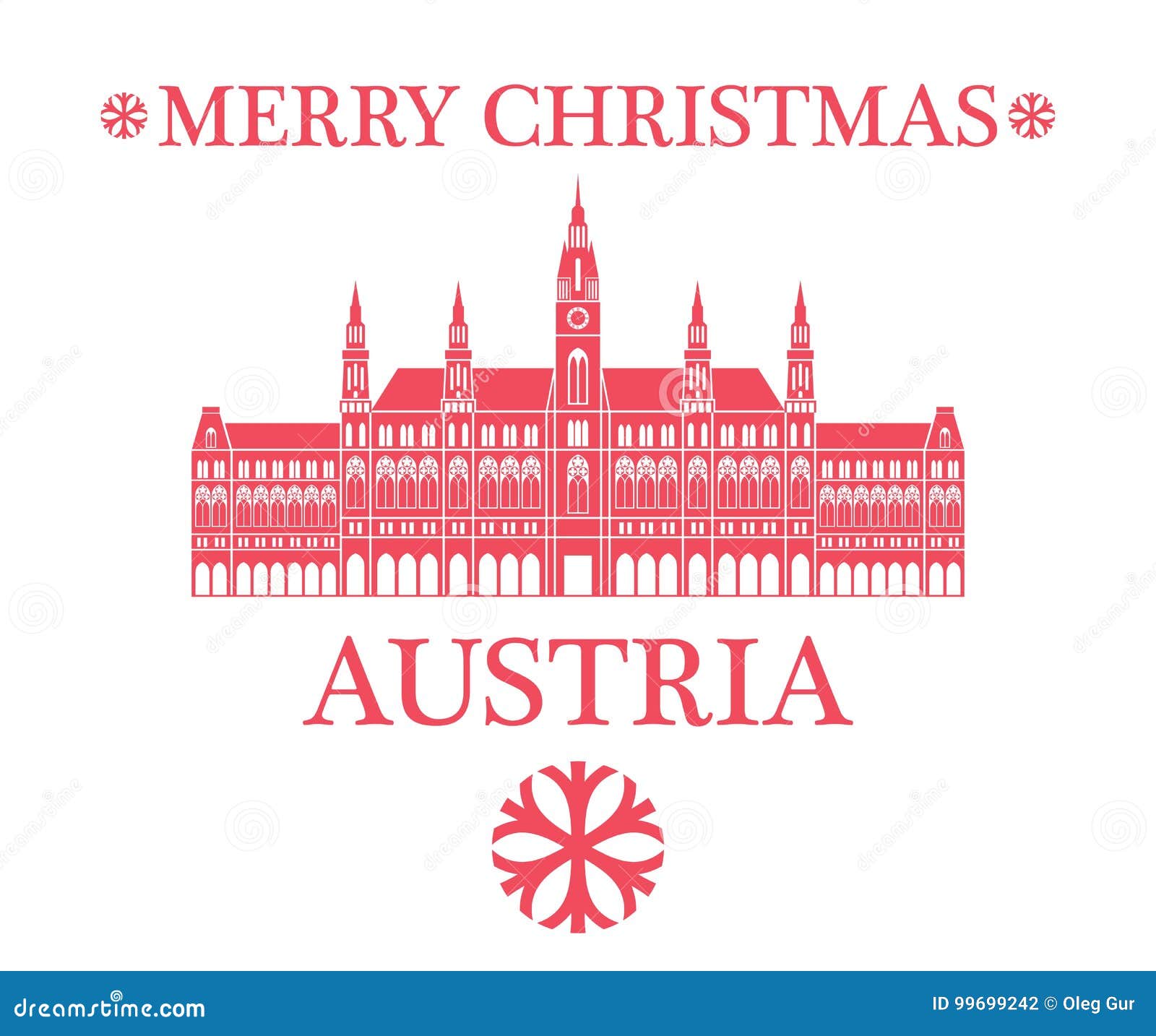 Greeting Card Austria stock vector. Illustration of design - 99699242