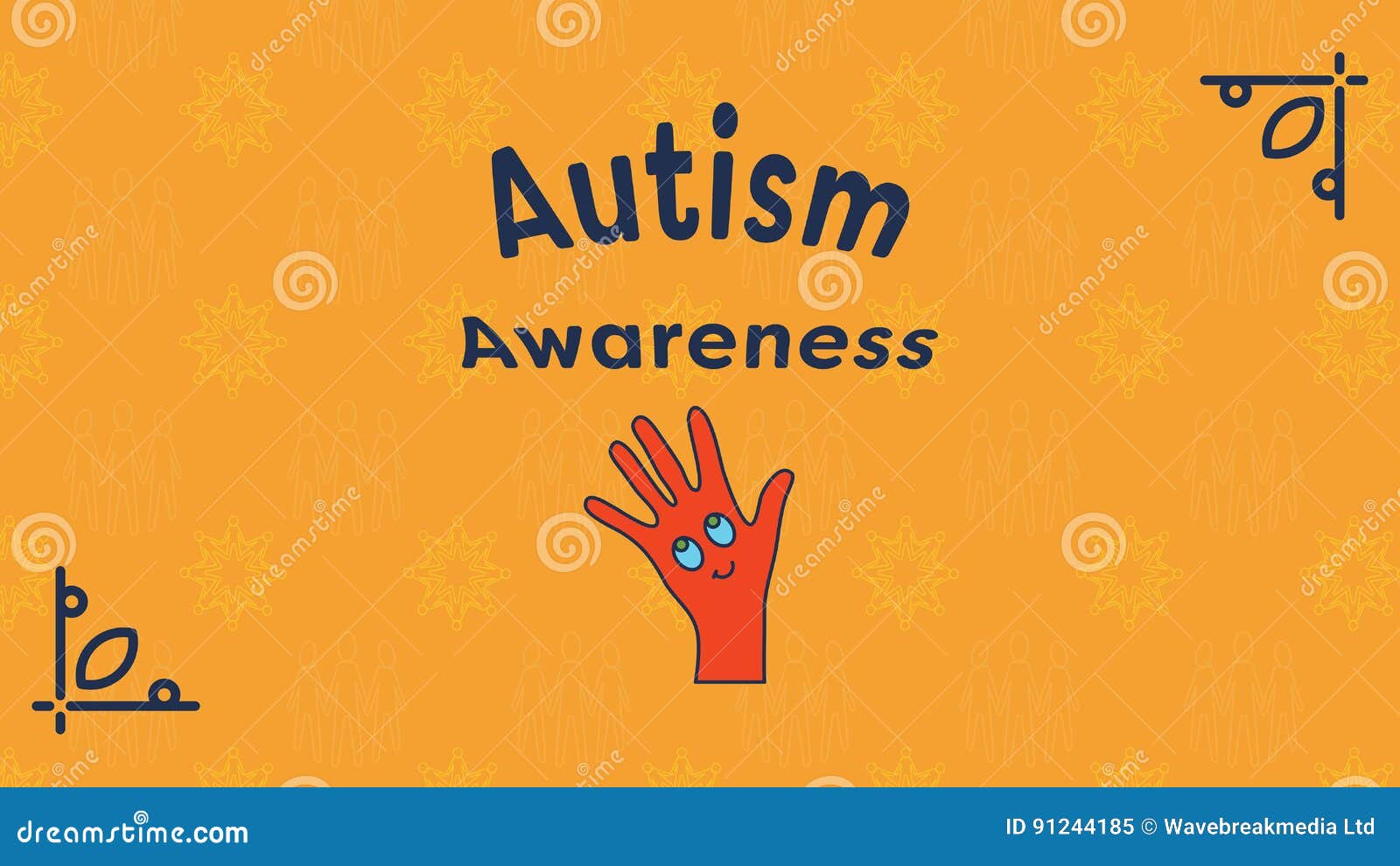 Greeting Card with Autism Awareness Message Stock Vector - Illustration ...