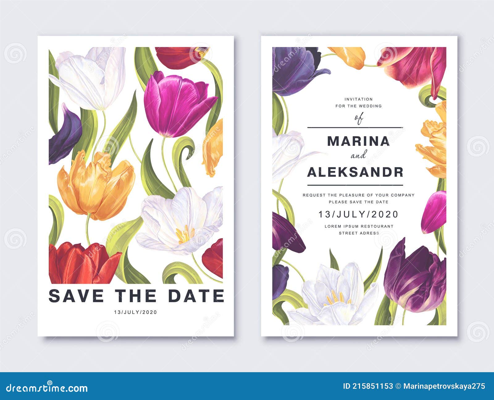 Template for Cards, Wedding Invitations, Posters, Advertising Banners ...