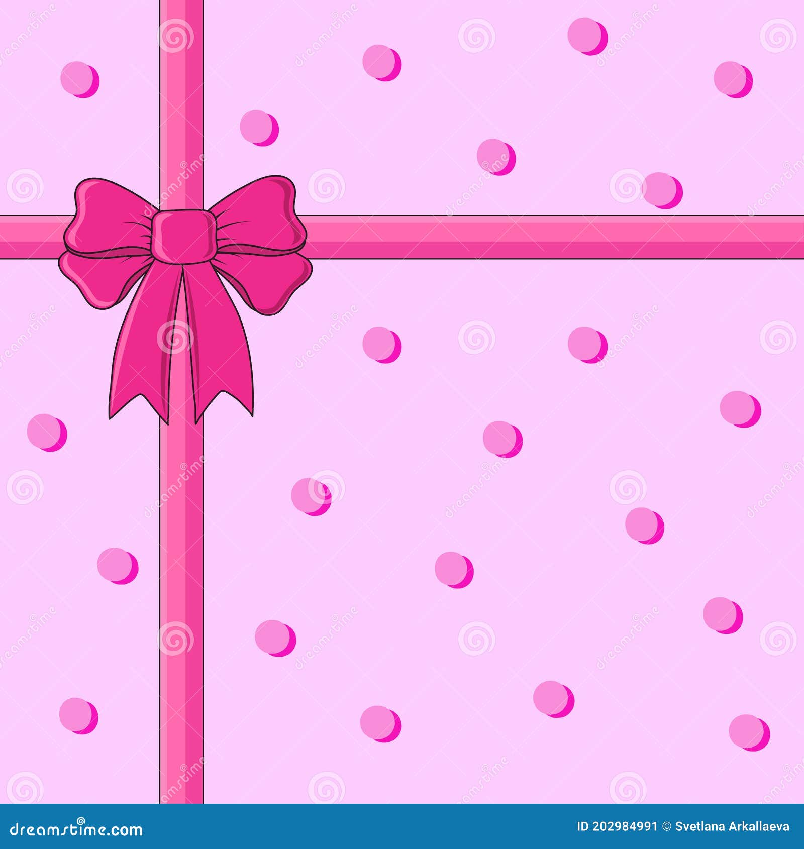 Greeting Card with Bow Vector EPS 10 Illustration Stock Illustration ...