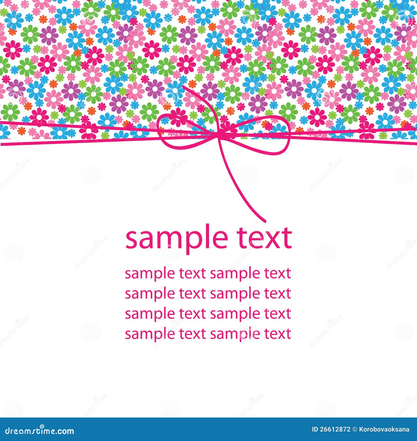 Greeting Card with Bright Colors Stock Vector - Illustration of invite ...