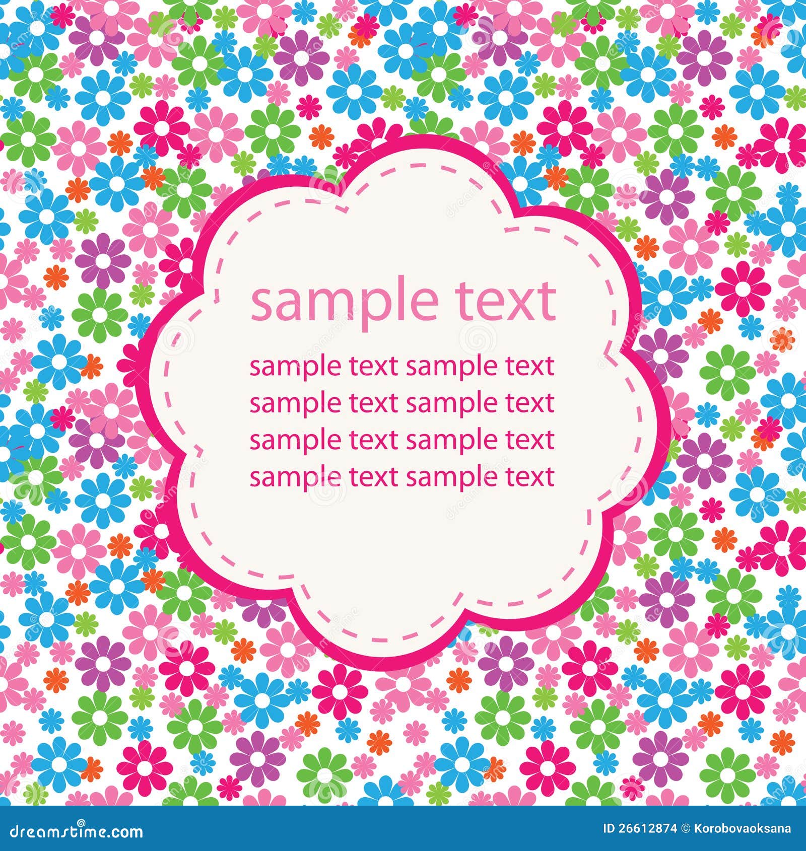 Greeting Card with Bright Colors Stock Vector - Illustration of ...