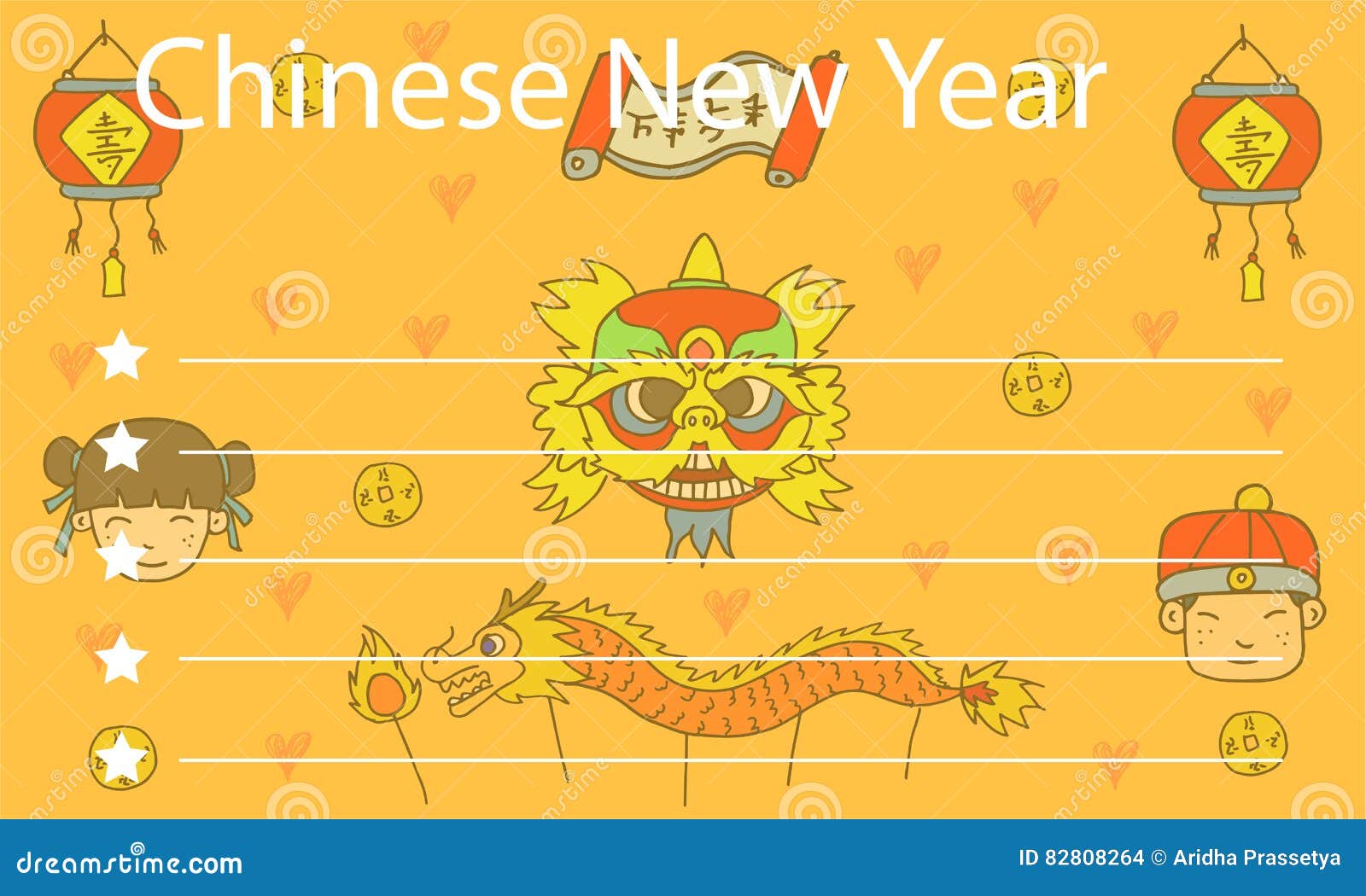 Greeting Card Chinese Design Vector Stock Vector - Illustration of ...