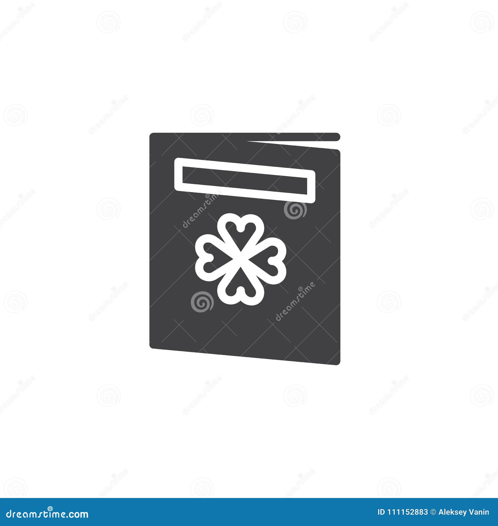 Greeting Card with Clover Vector Icon Stock Vector - Illustration of ...