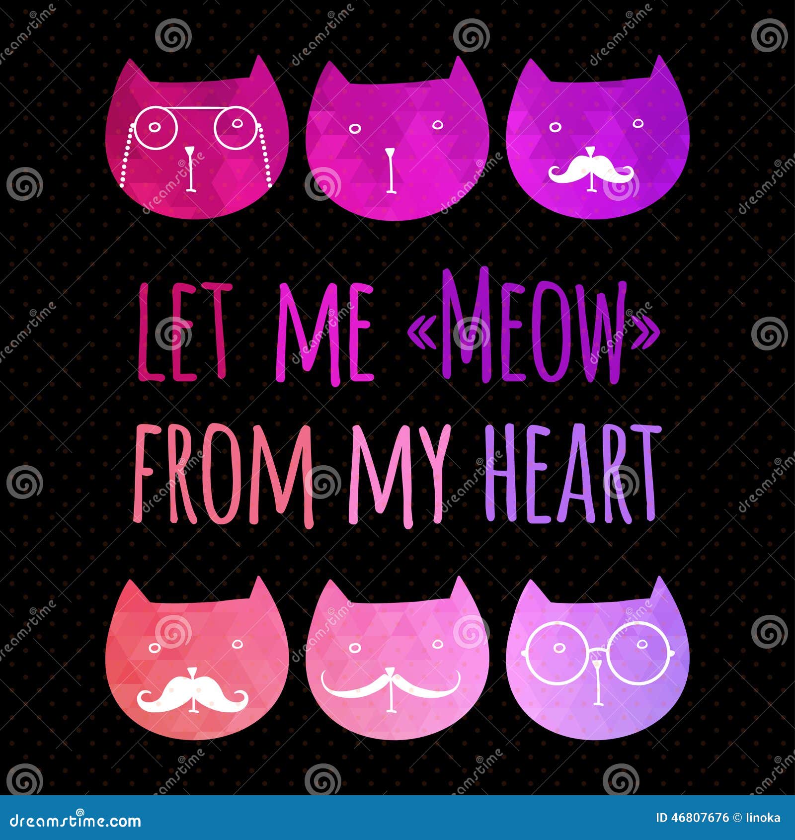 Colorful Cats Silhouettes Vector Illustration | CartoonDealer.com #92387312