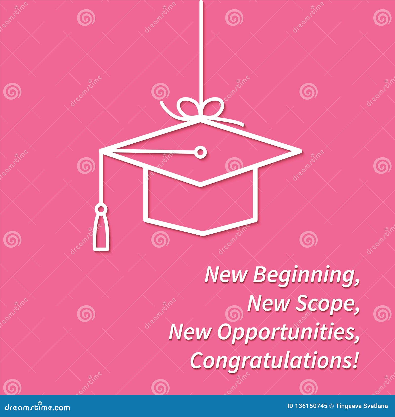 Greeting Card with Congratulations Graduate Completion Stock ...
