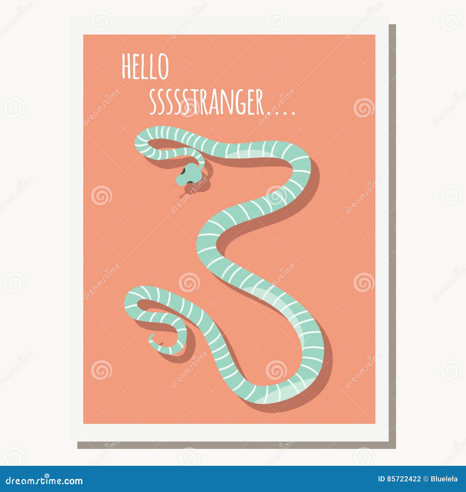 Slither Blue Snake Royalty-Free Cartoon | CartoonDealer.com #314737517