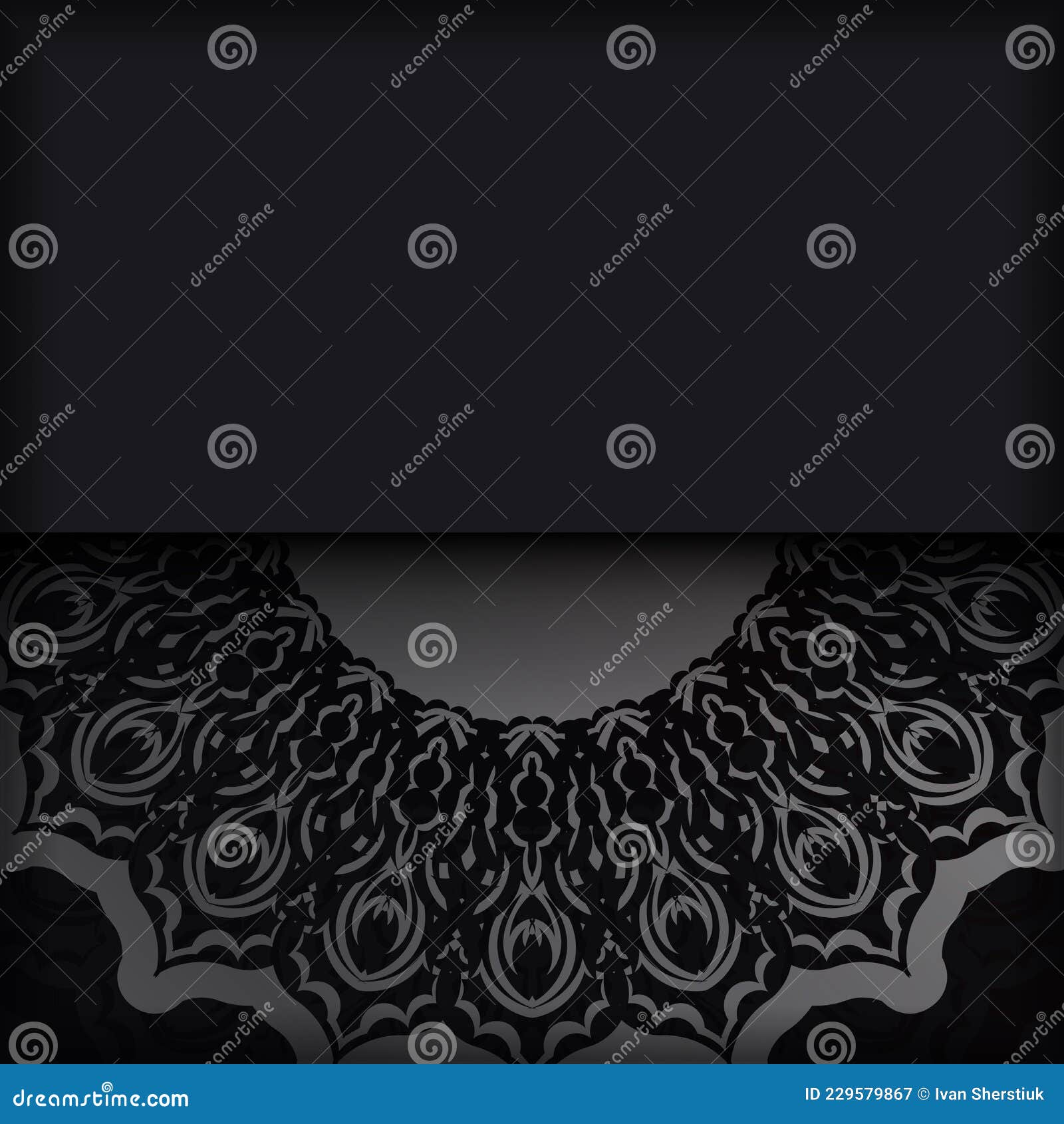 Greeting Card in Dark Color with Luxury Pattern Stock Vector ...