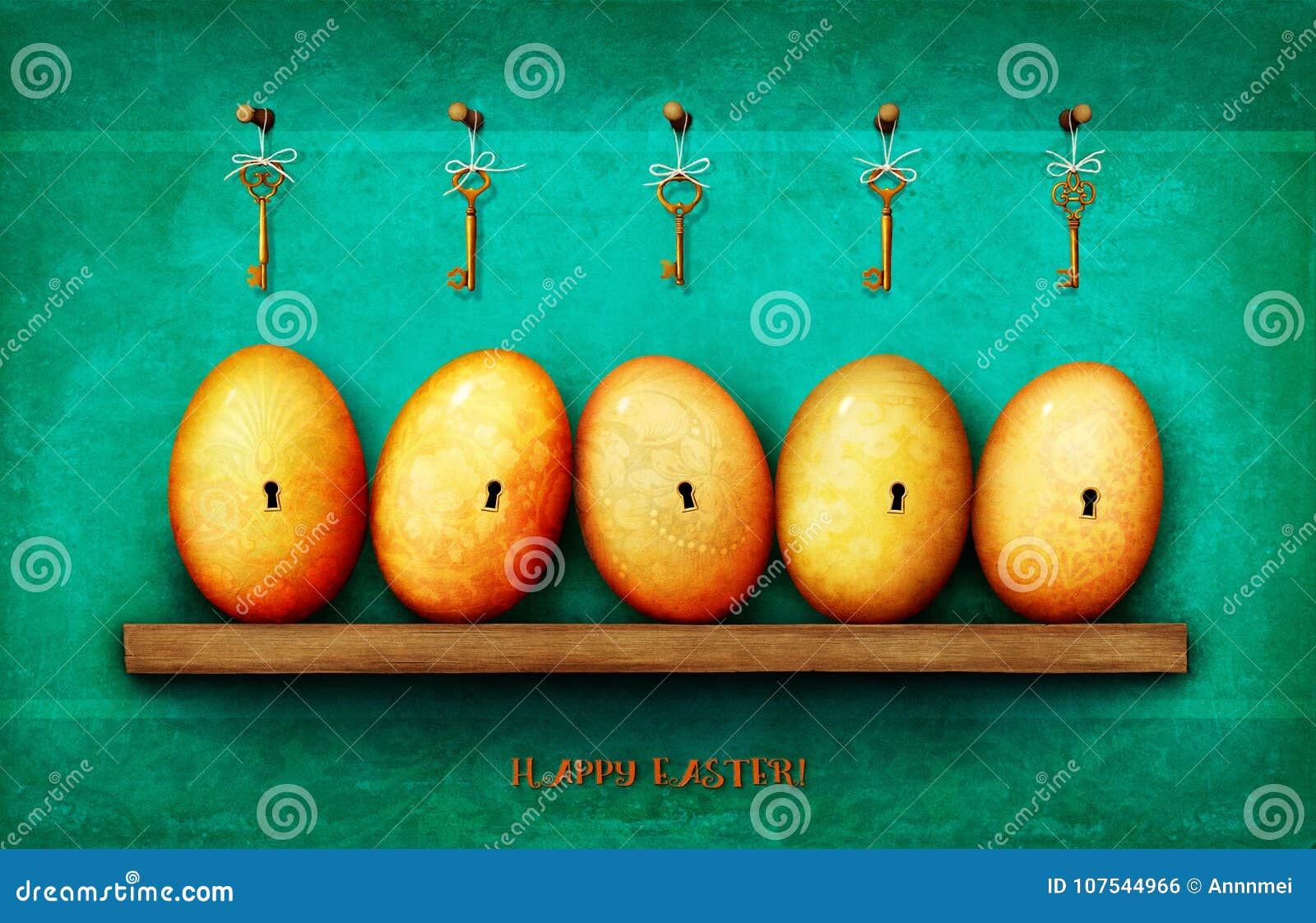 Greeting card Easter stock illustration. Illustration of print - 107544966