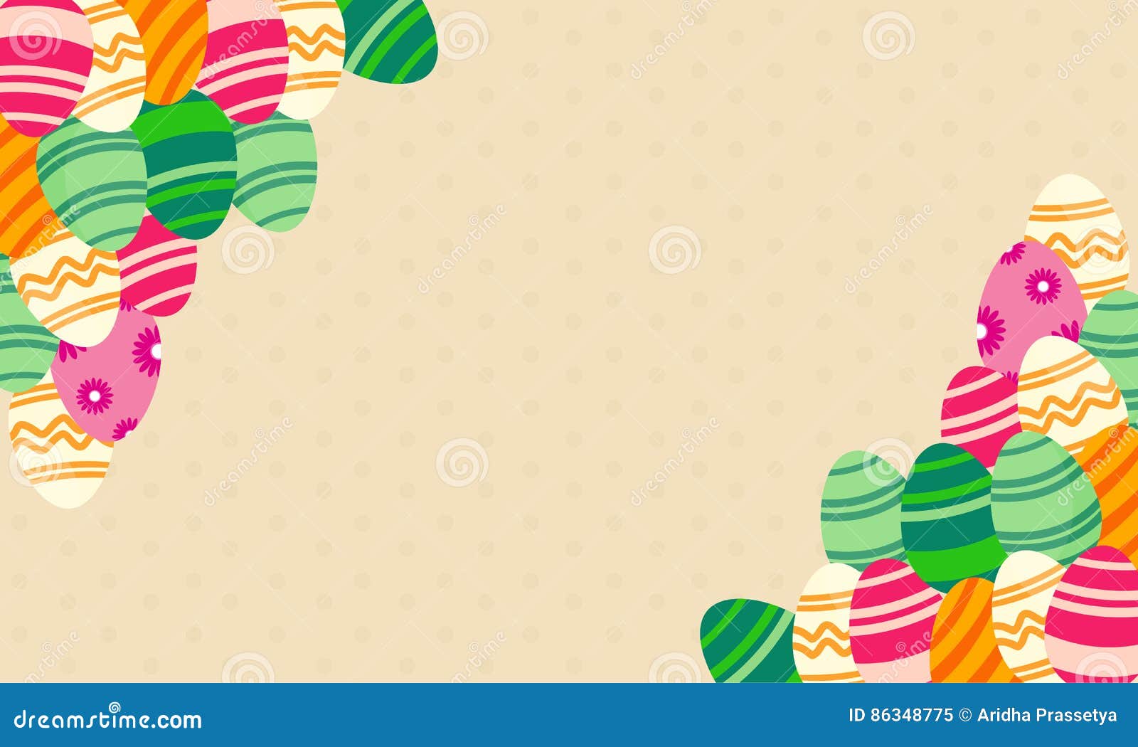 Greeting Card of Easter Theme Vector Art Stock Vector - Illustration of ...