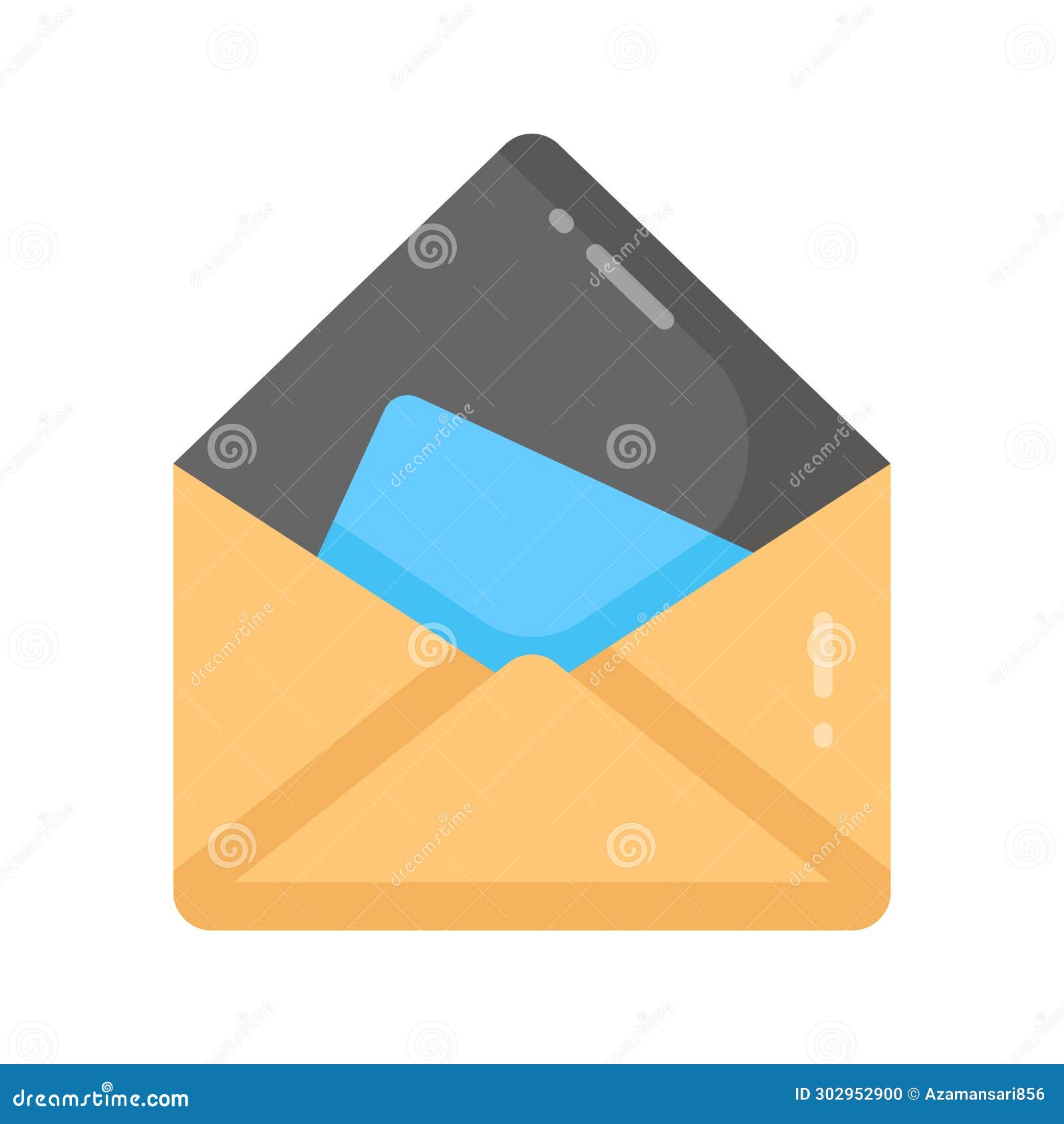 Greeting Card on Envelope Showing Concept Icon of Greeting Card ...