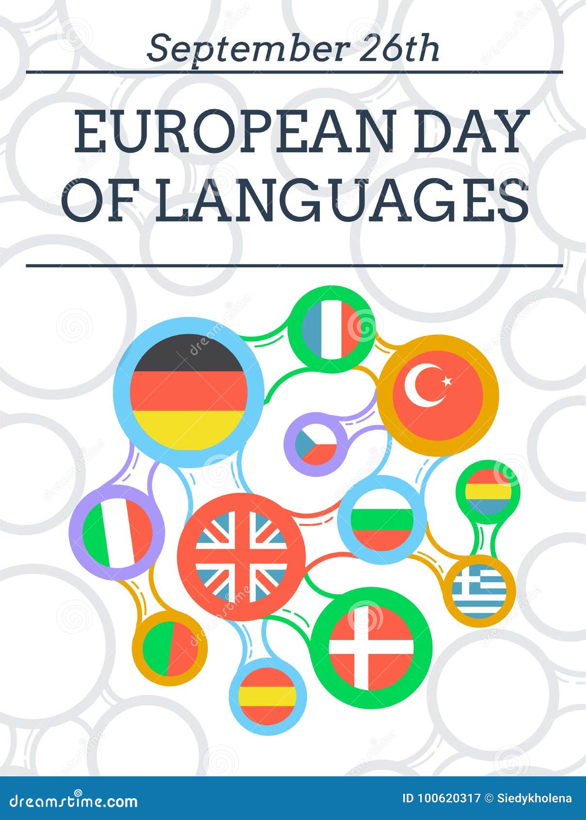 Greeting Card European Day of Languages Stock Illustration ...