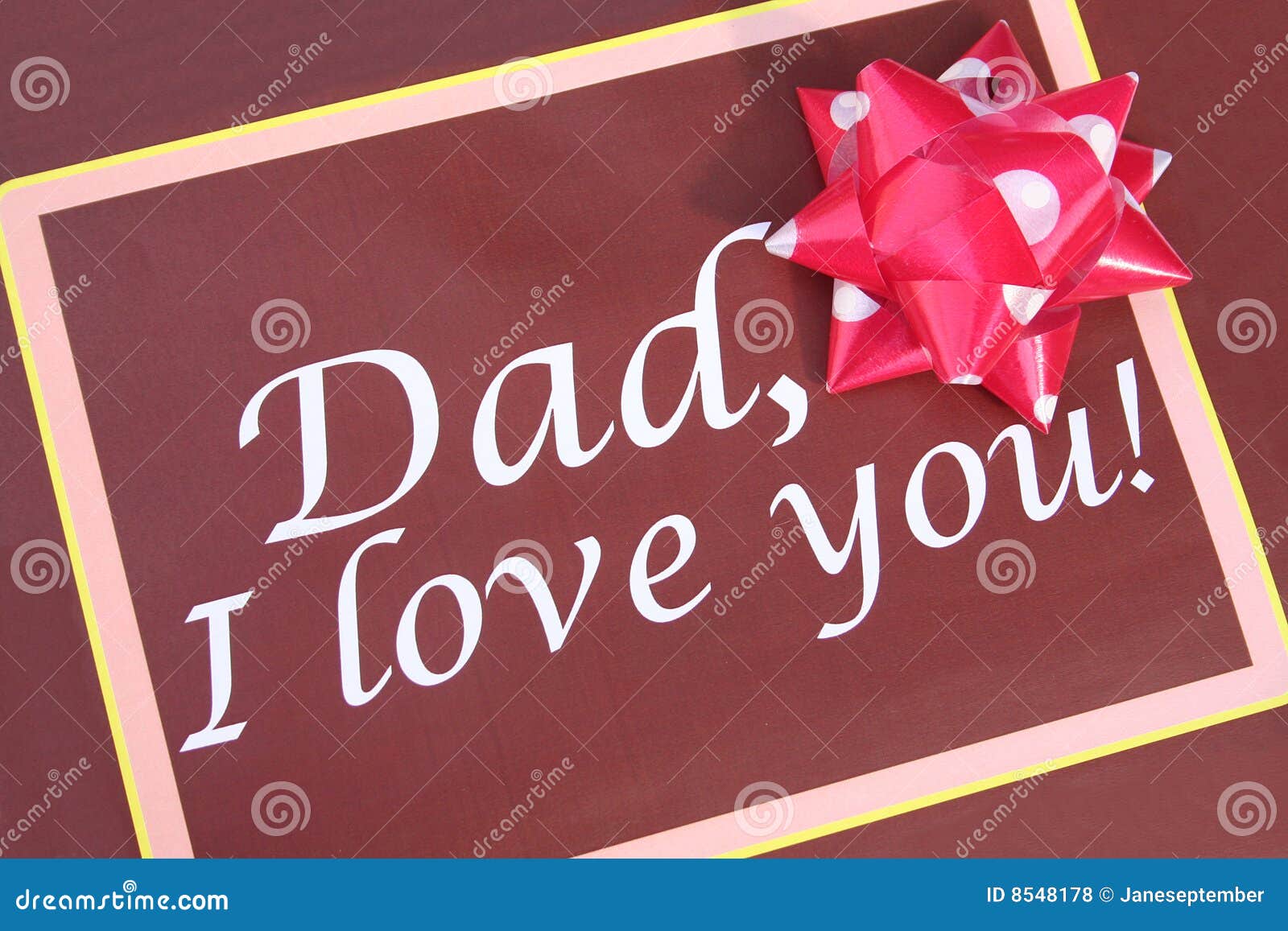 Greeting card for father stock photo. Image of brown, card - 8548178