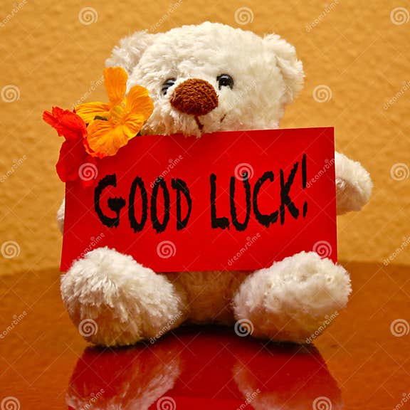 Greeting Card: Good Luck! stock photo. Image of present - 18298152