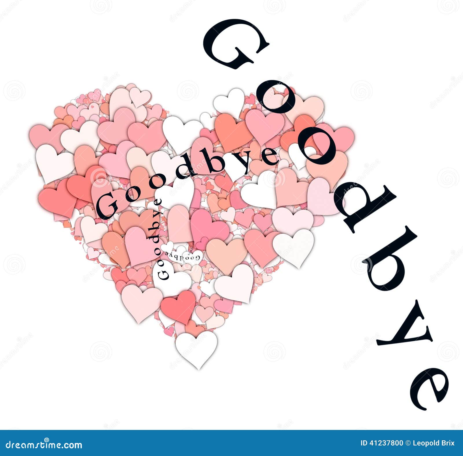 Greeting card Goodbye stock illustration. Illustration of spiral - 41237800