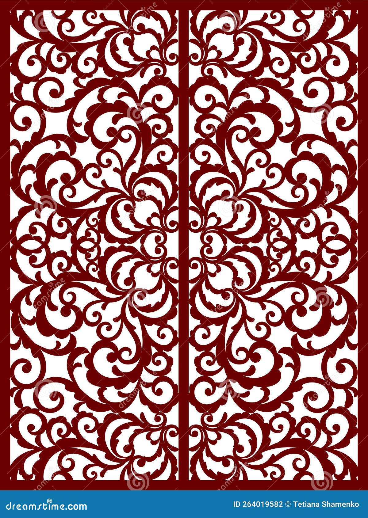 Greeting Card, Laser Cut Pattern Stock Vector - Illustration of ...