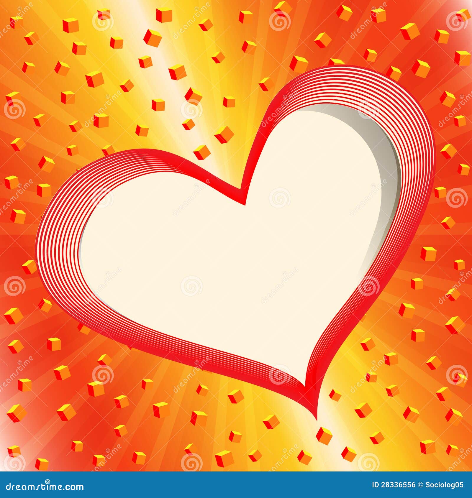 Greeting card with heart. stock vector. Illustration of heart - 28336556