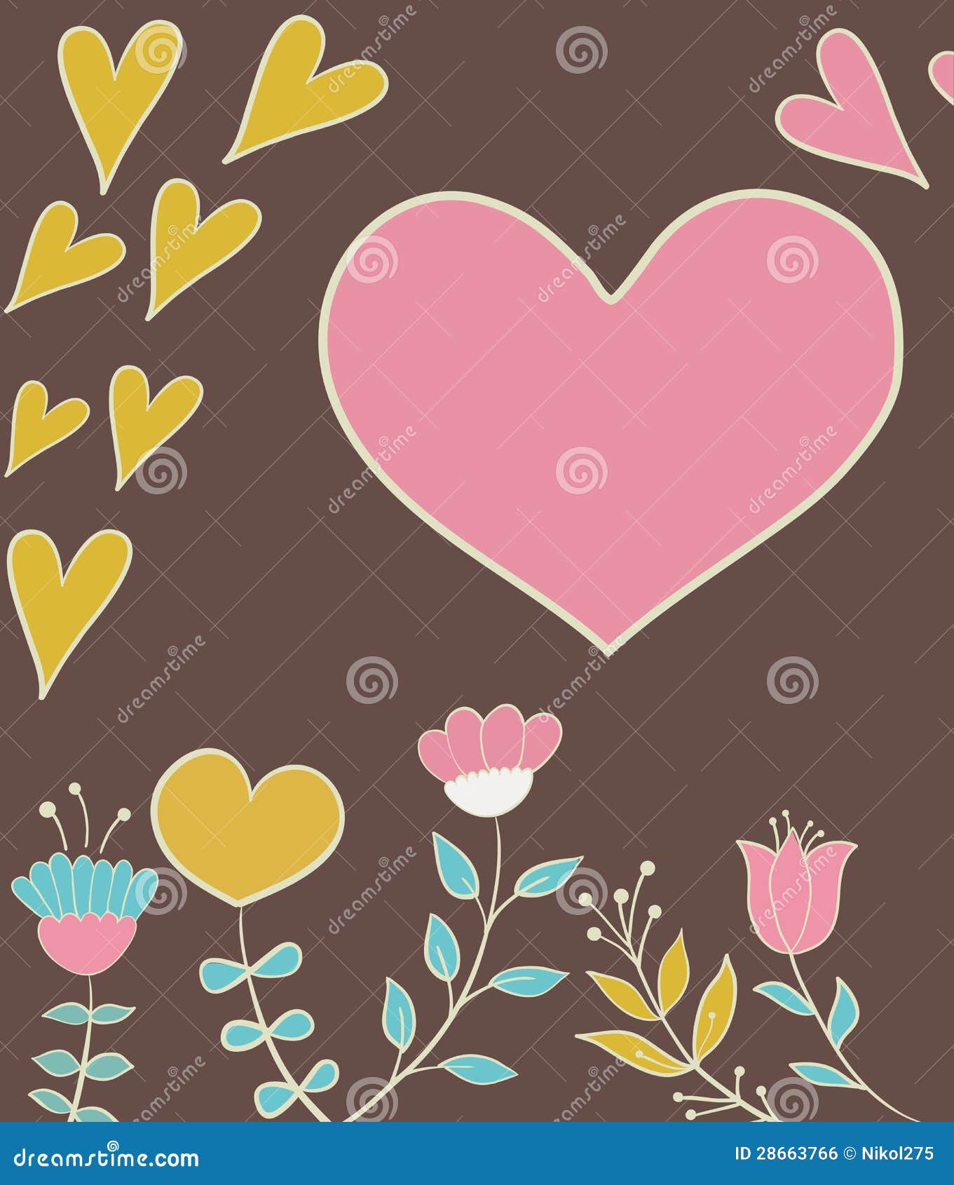 Greeting card with heart stock vector. Illustration of invitation ...