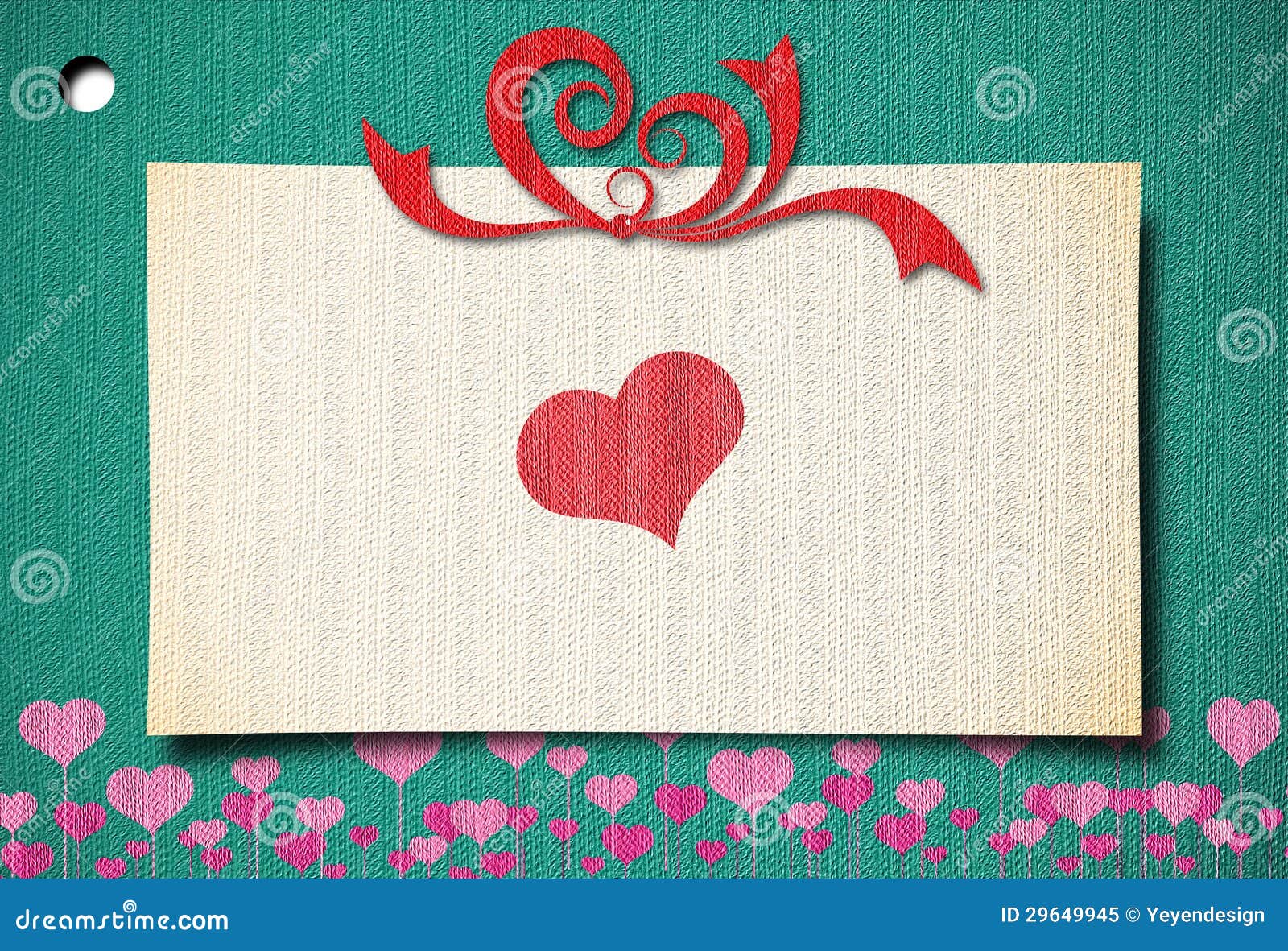 Greeting card with heart stock illustration. Illustration of background ...