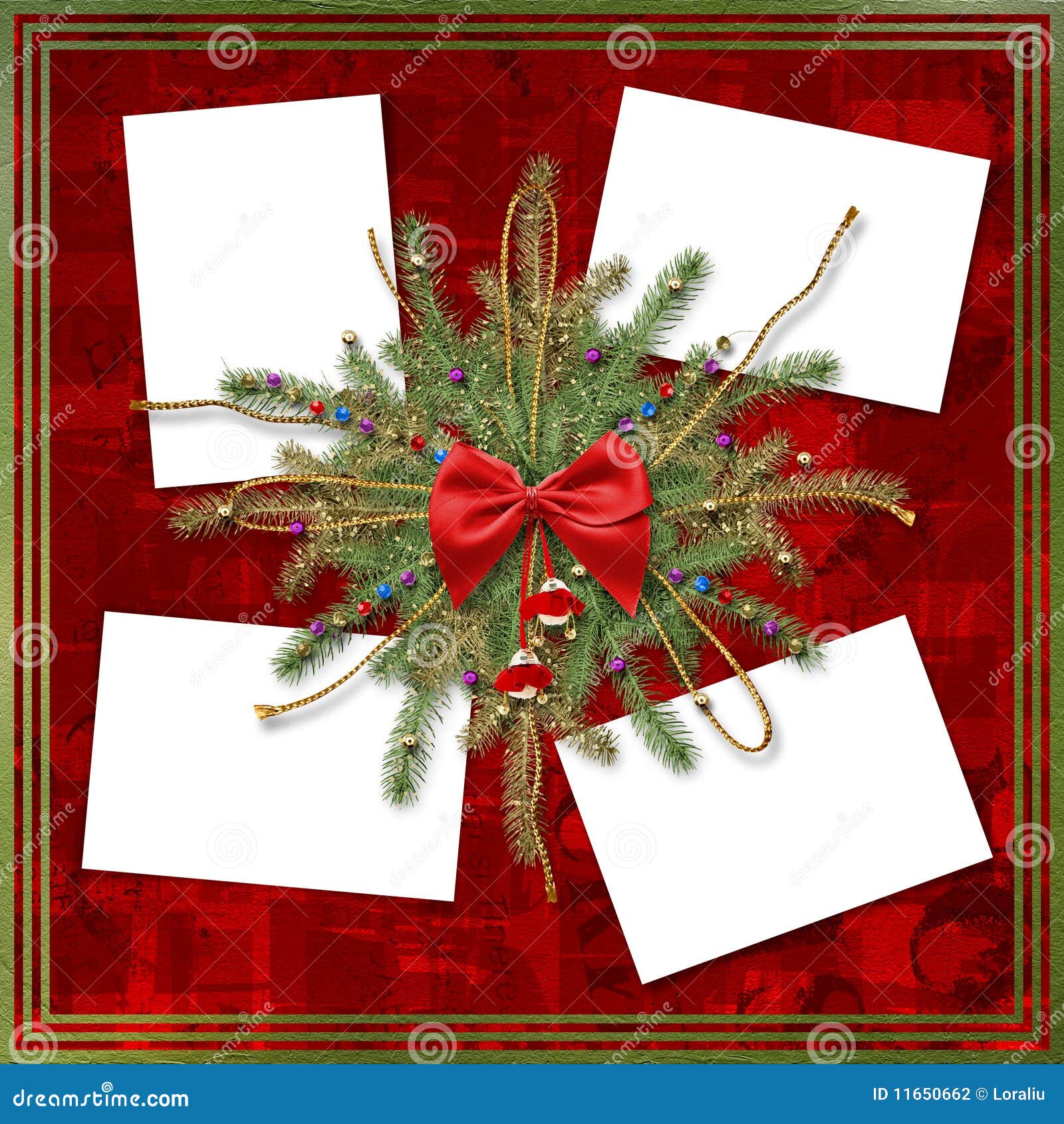 Greeting Card for the Holiday with a Red Ribbon Stock Photo - Image of ...