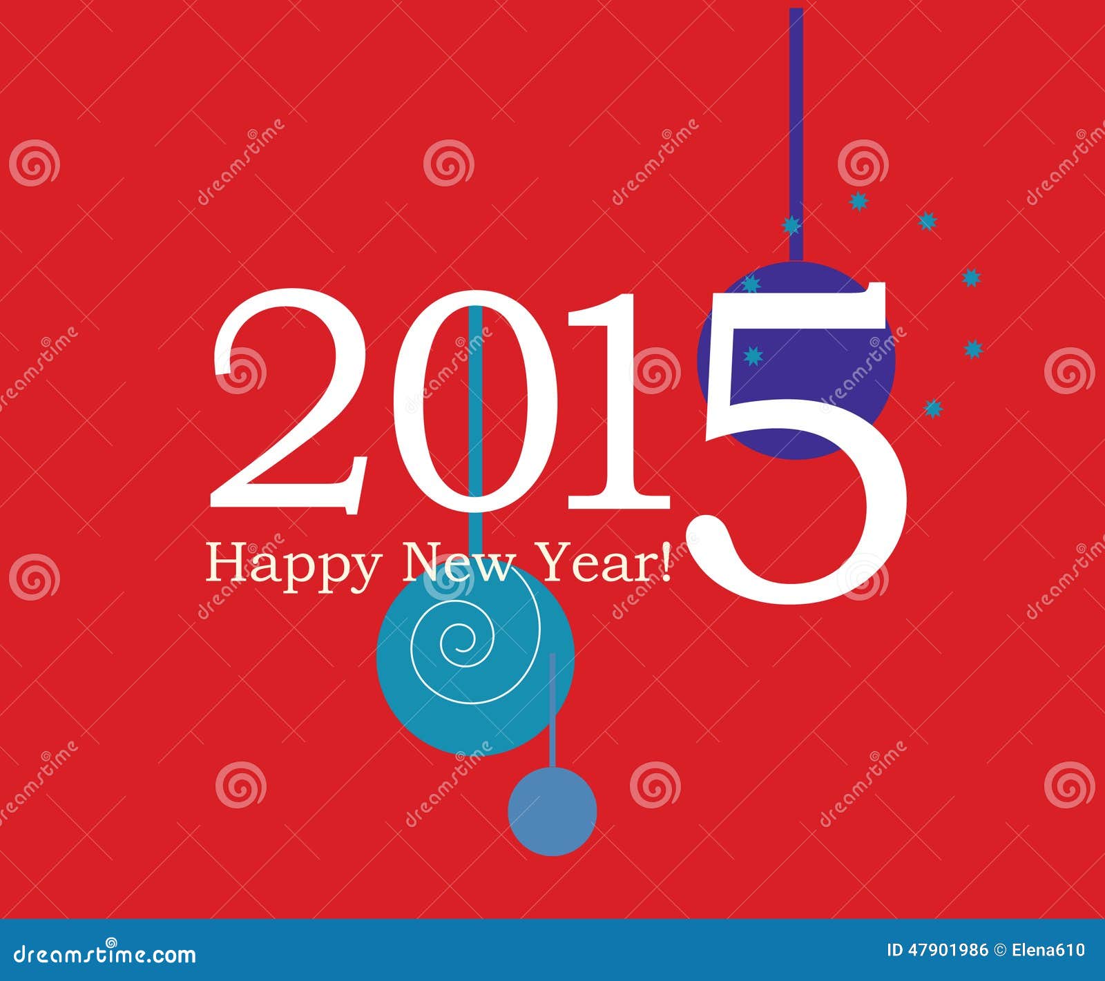 2015 Greeting Card Illustration Stock Illustration - Illustration of ...