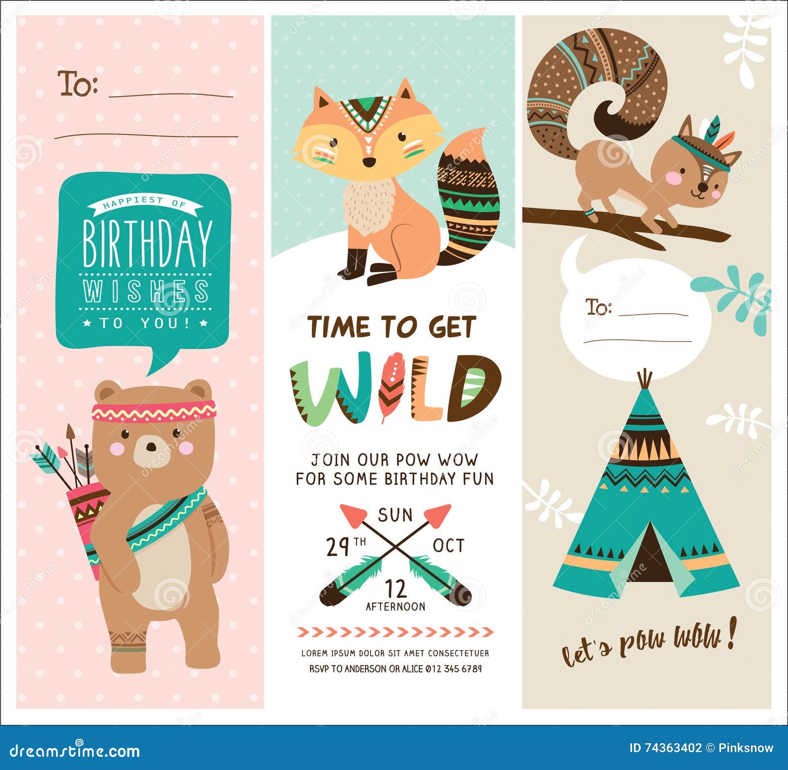 Greeting Card and Invitation Card Stock Vector - Illustration of child ...