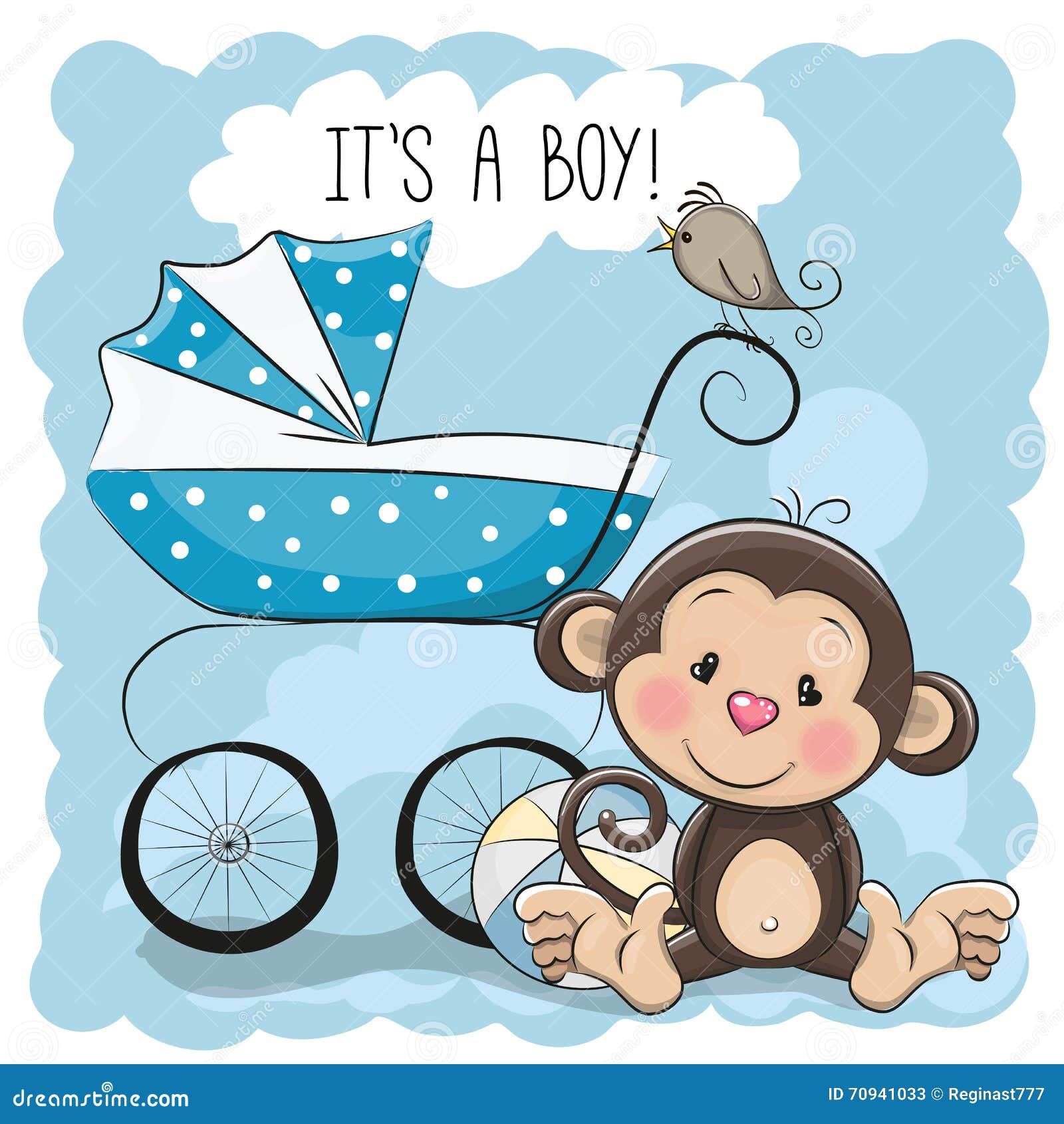 Cartoon Baby Boy Monkey