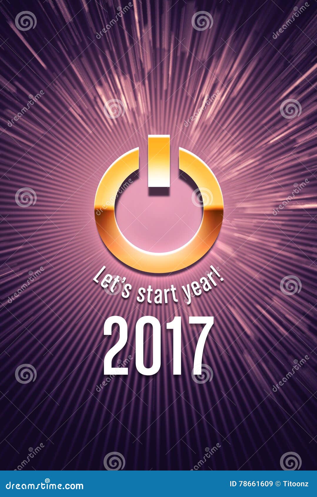 2017 Greeting Card for a New Start Stock Illustration - Illustration of ...