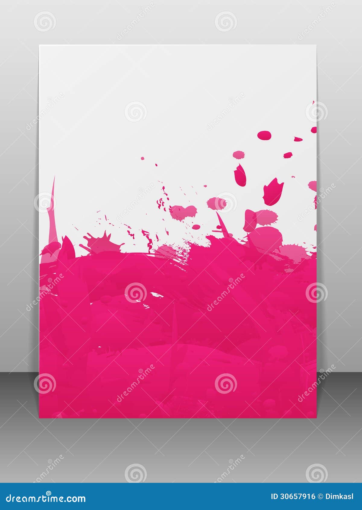 Greeting Card with Paint Splashes. Stock Vector - Illustration of ...