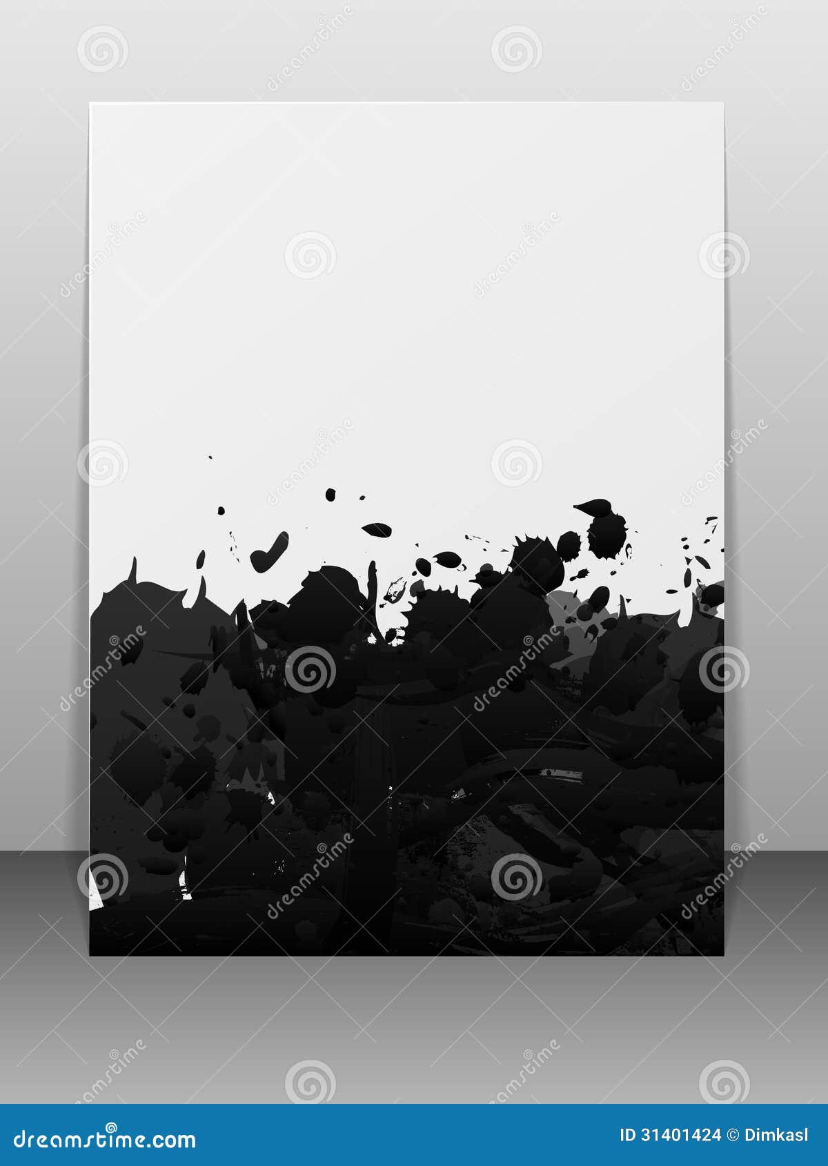 Greeting Card with Paint Splashes. Stock Vector - Illustration of ...