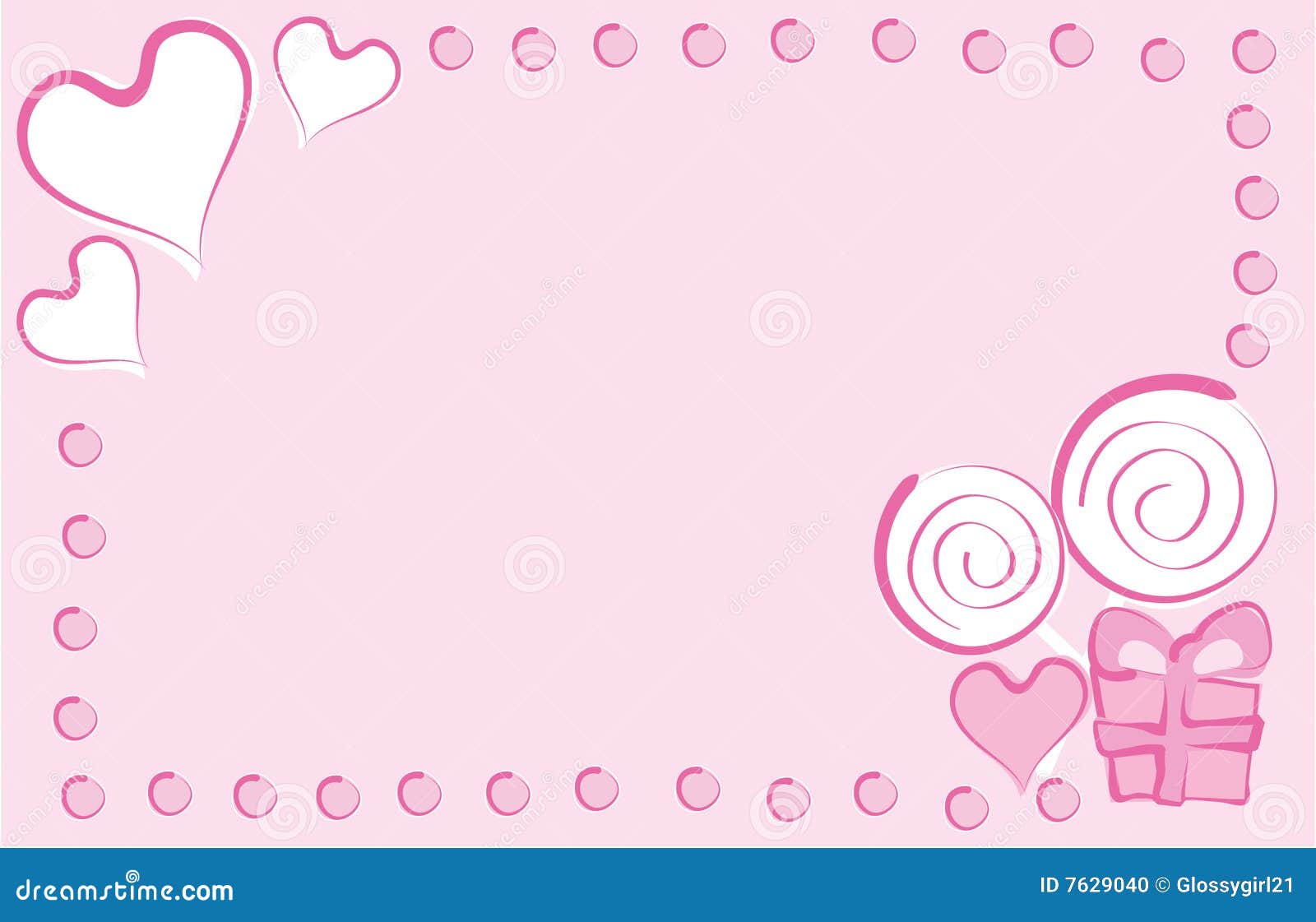Greeting Card in Pink stock vector. Illustration of poster - 7629040