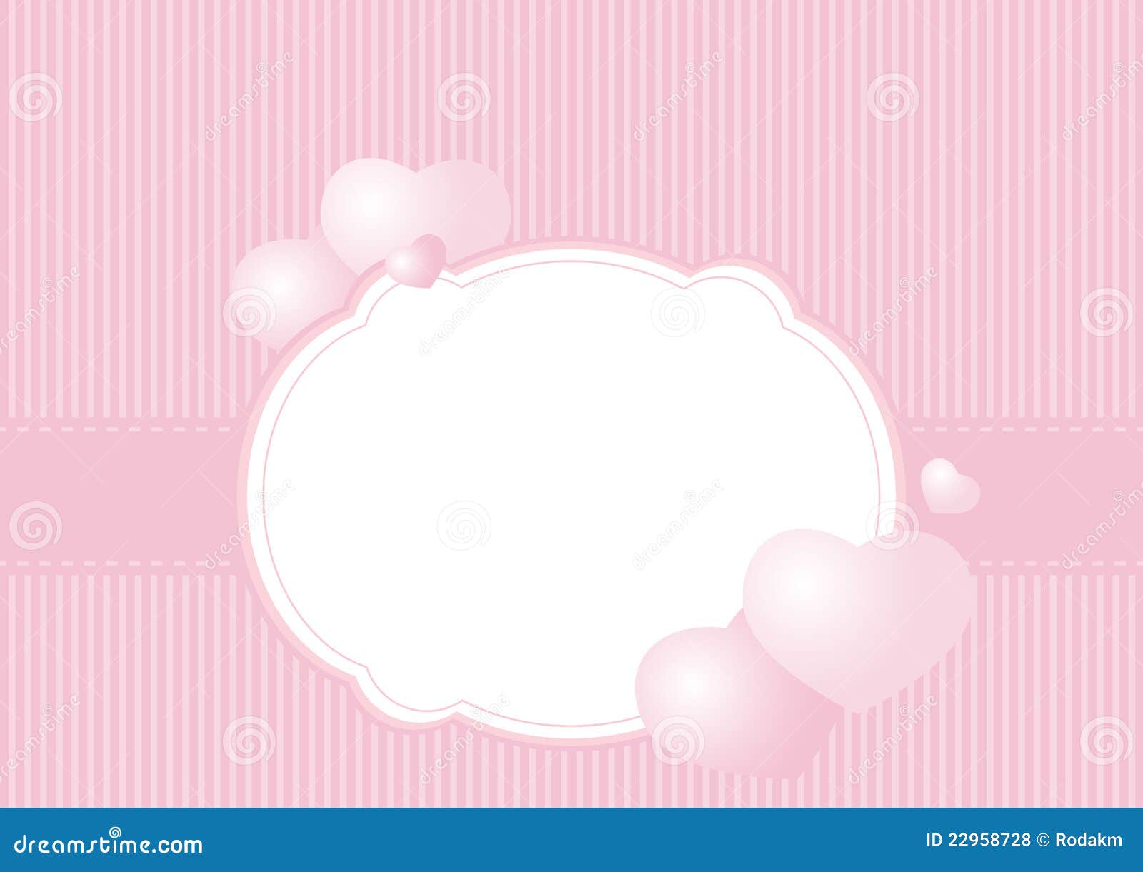 Greeting Card on a Pink Background Stock Vector - Illustration of ...