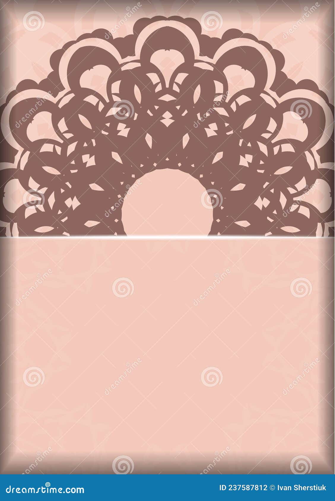 Greeting Card in Pink Color with an Abstract Pattern for Your Design ...
