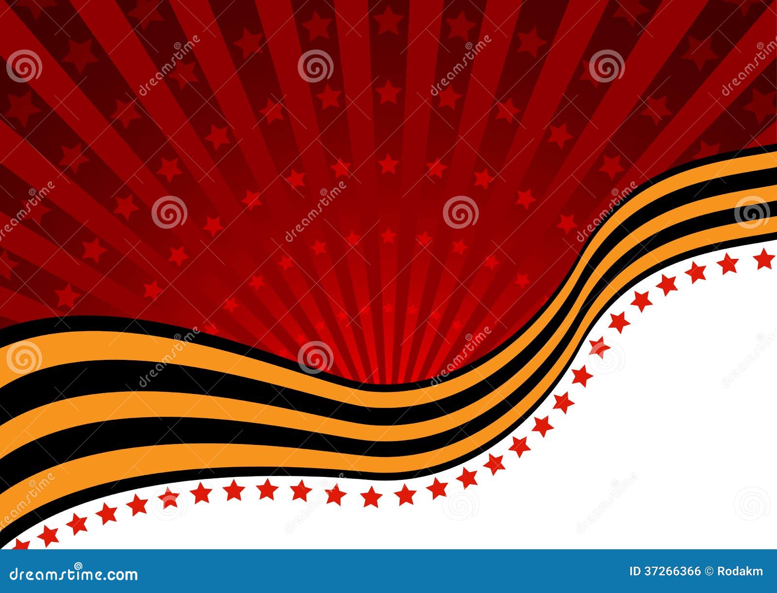 Greeting Card with Red Stars Stock Vector - Illustration of victory ...