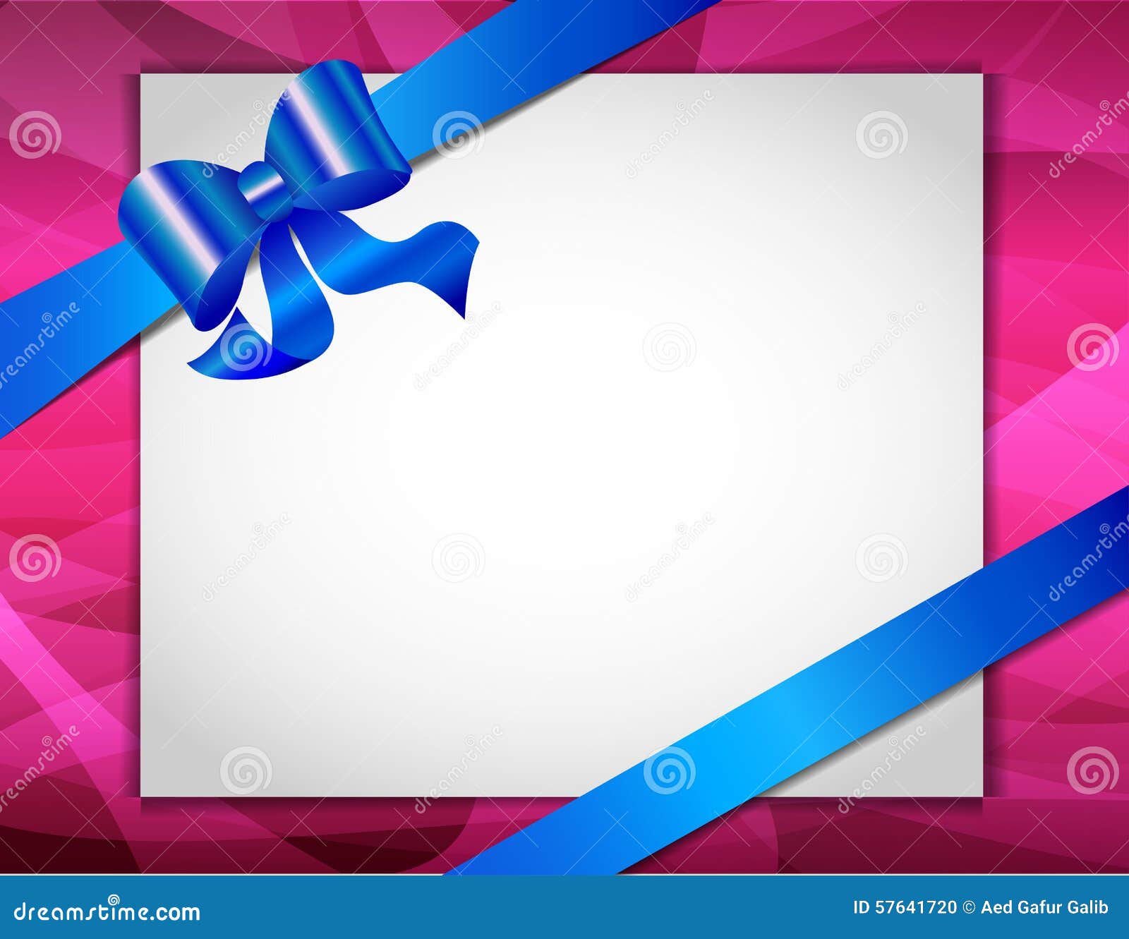 Greeting card with ribbons stock vector. Illustration of greeting ...