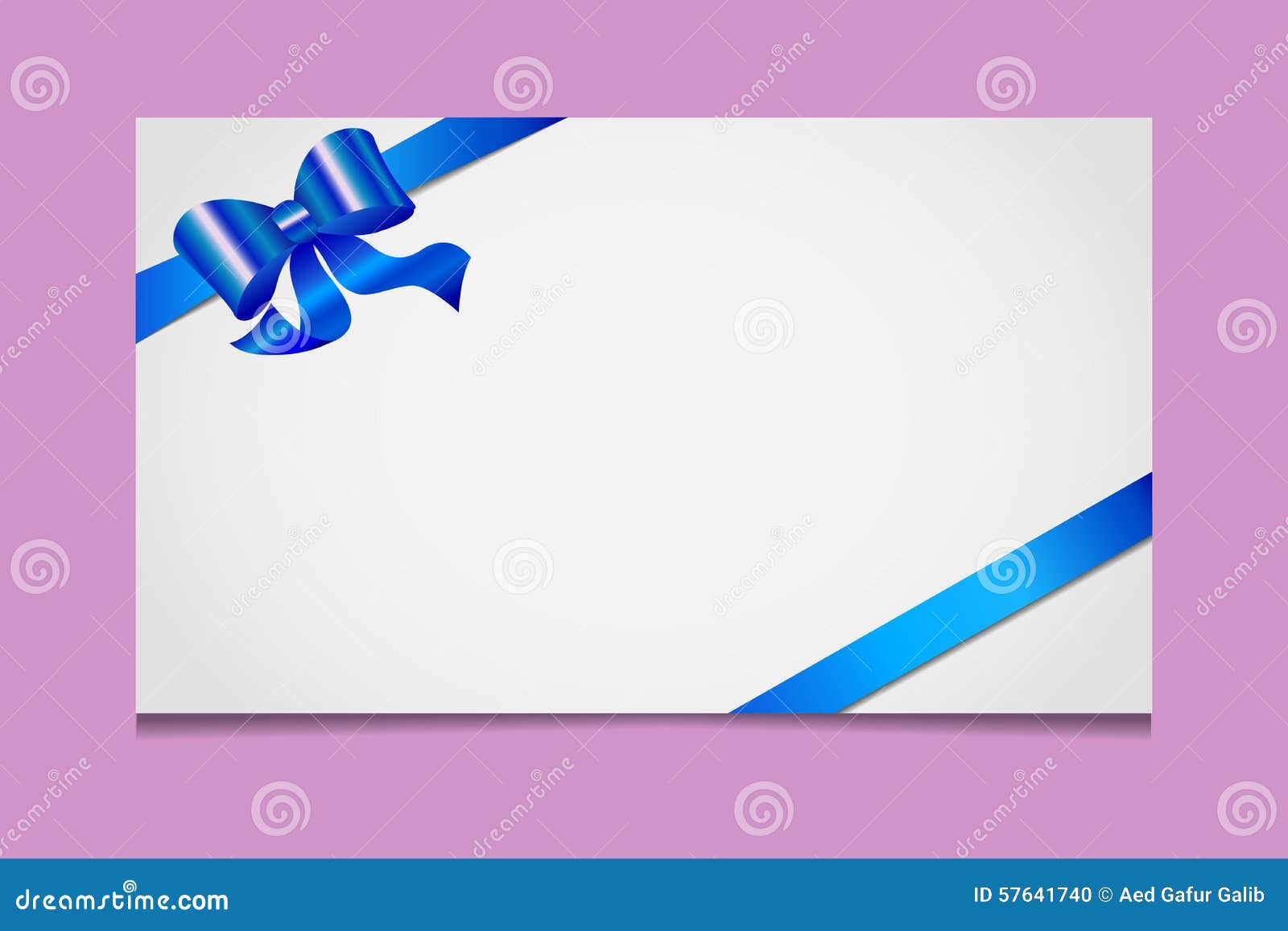 Greeting card with ribbons stock vector. Illustration of flyer - 57641740