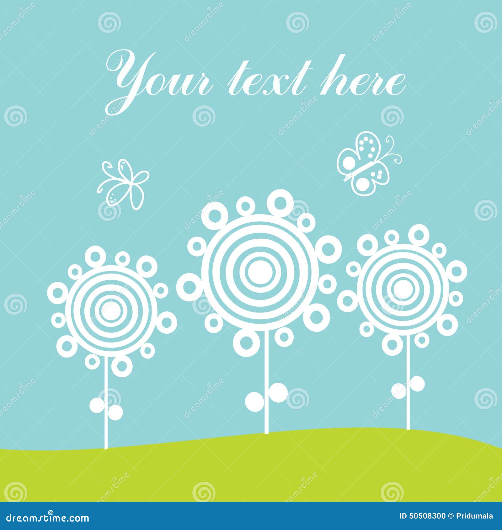 Greeting Card, Spring Theme. Stock Vector - Illustration of funky ...