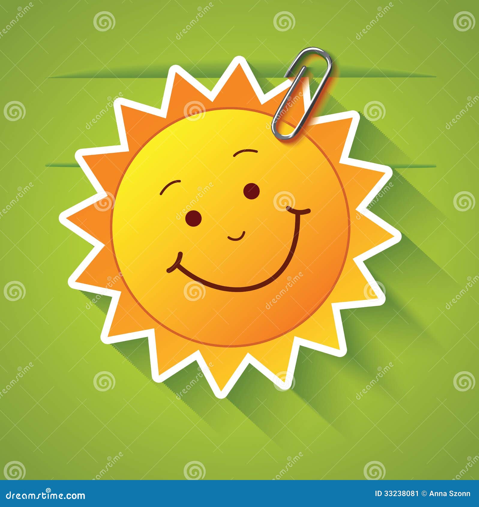 Greeting card with sun stock vector. Illustration of weather - 33238081