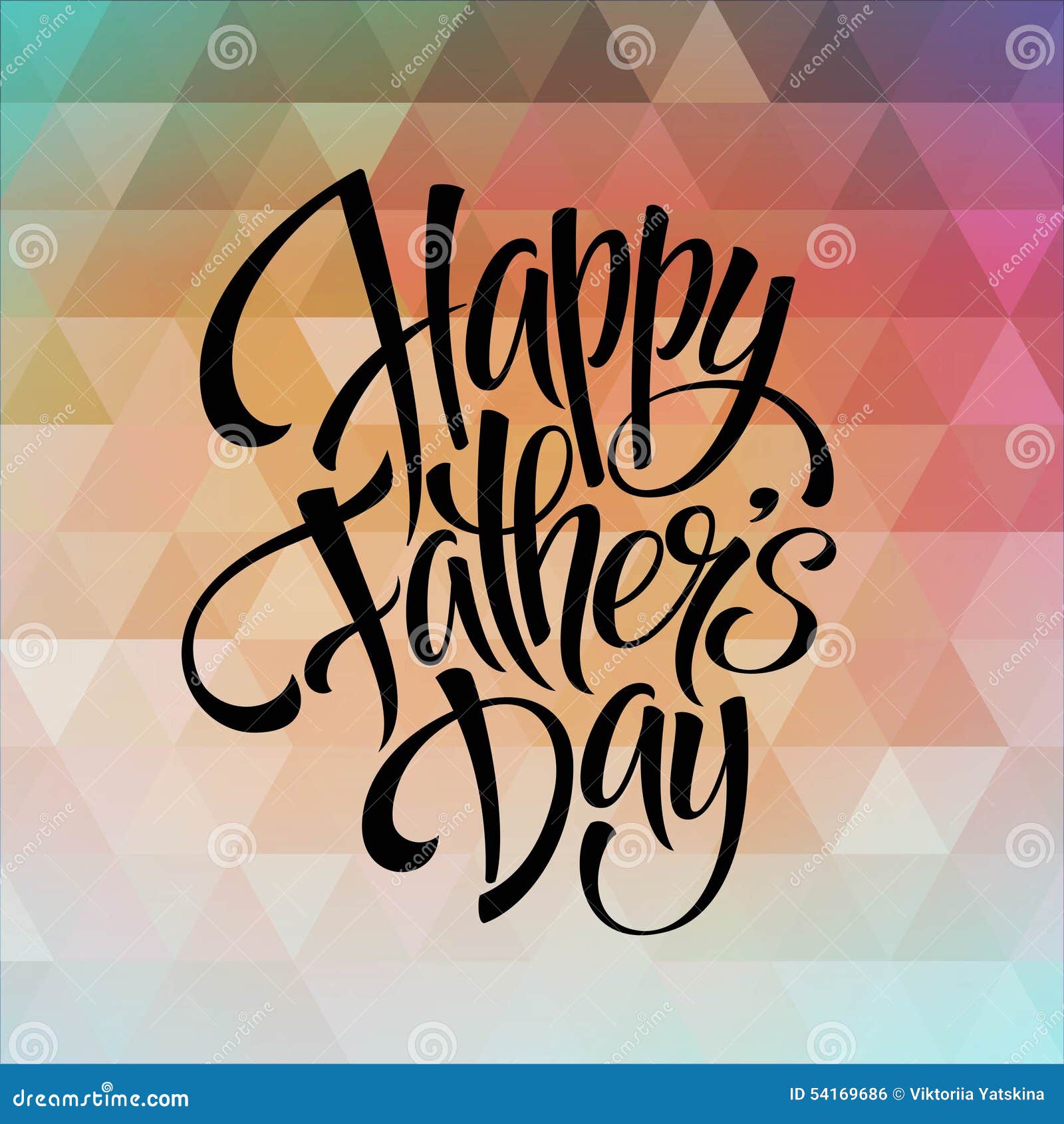 Greeting Card Template For Father Day Vector Stock Vector