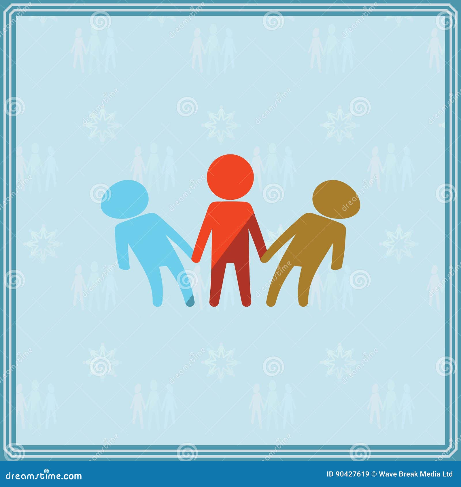 Greeting Card with Unity in Diversity Symbol Stock Vector ...