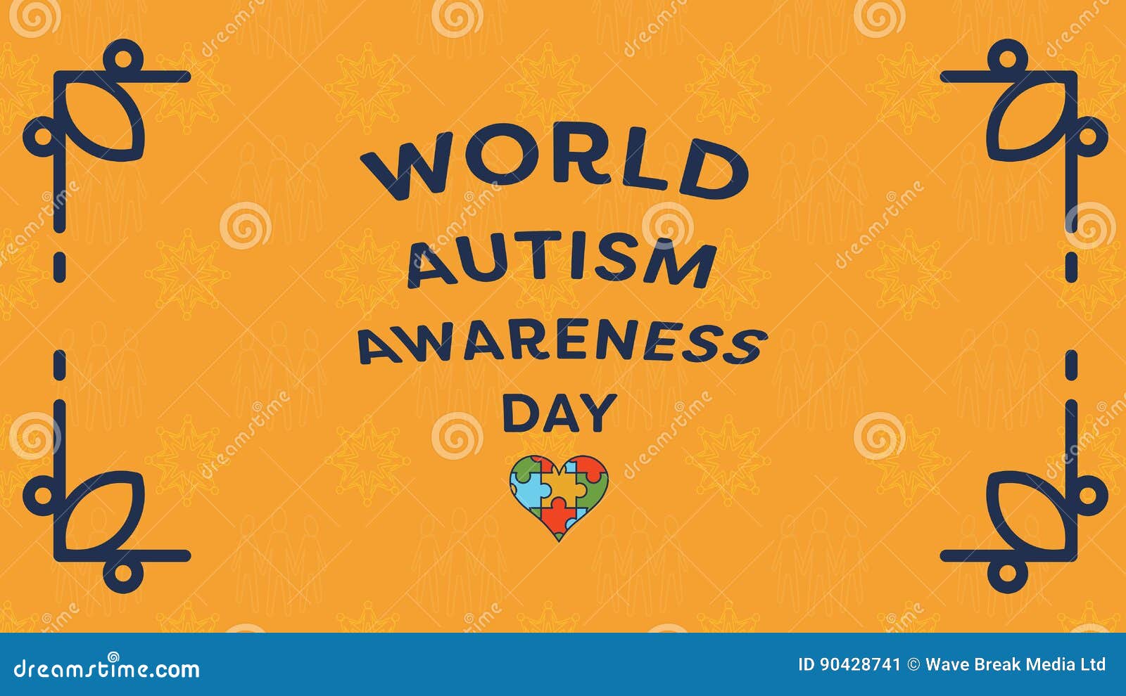 Greeting Card with World Autism Awareness Day Message Stock Vector ...