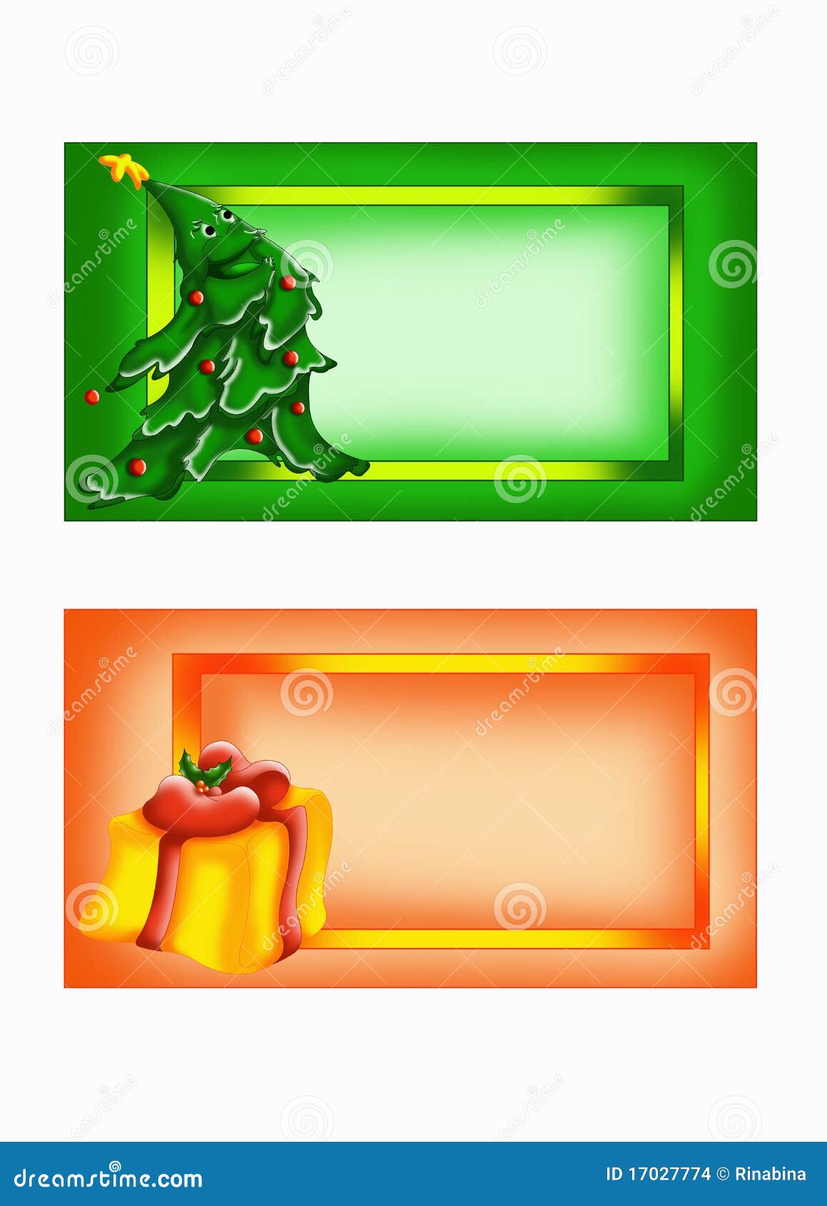 Greeting Cards with 2 Characters Stock Illustration - Illustration of ...