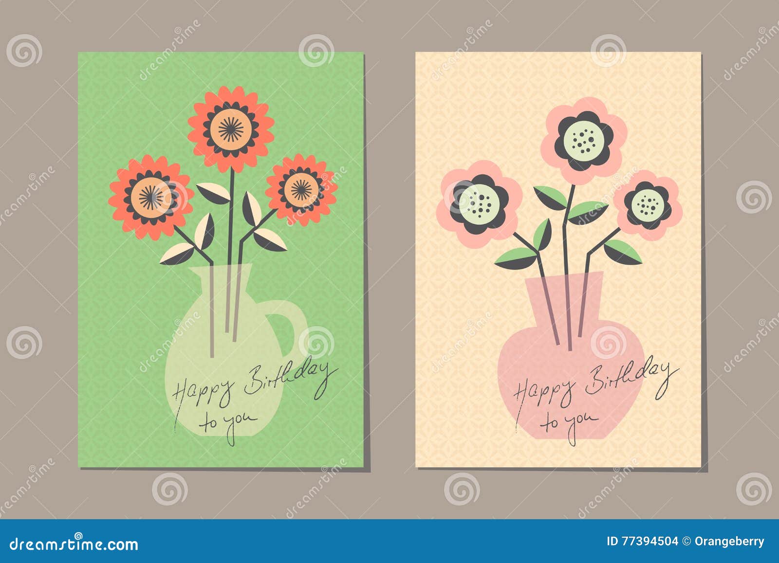 Greeting cards design stock vector. Illustration of decor - 77394504
