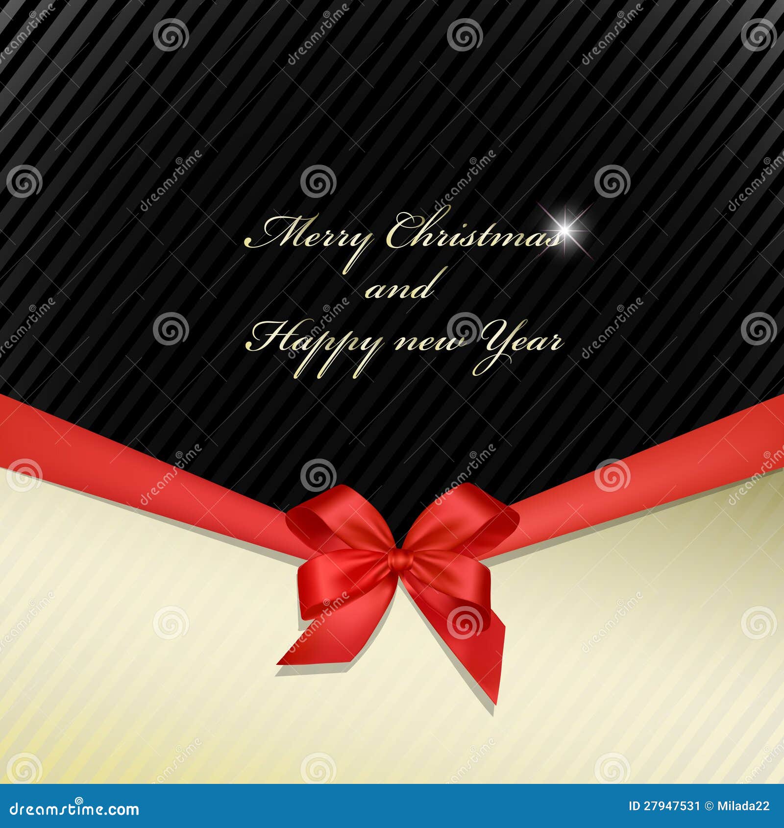 Greeting cards with ribbon stock vector. Illustration of shiny - 27947531