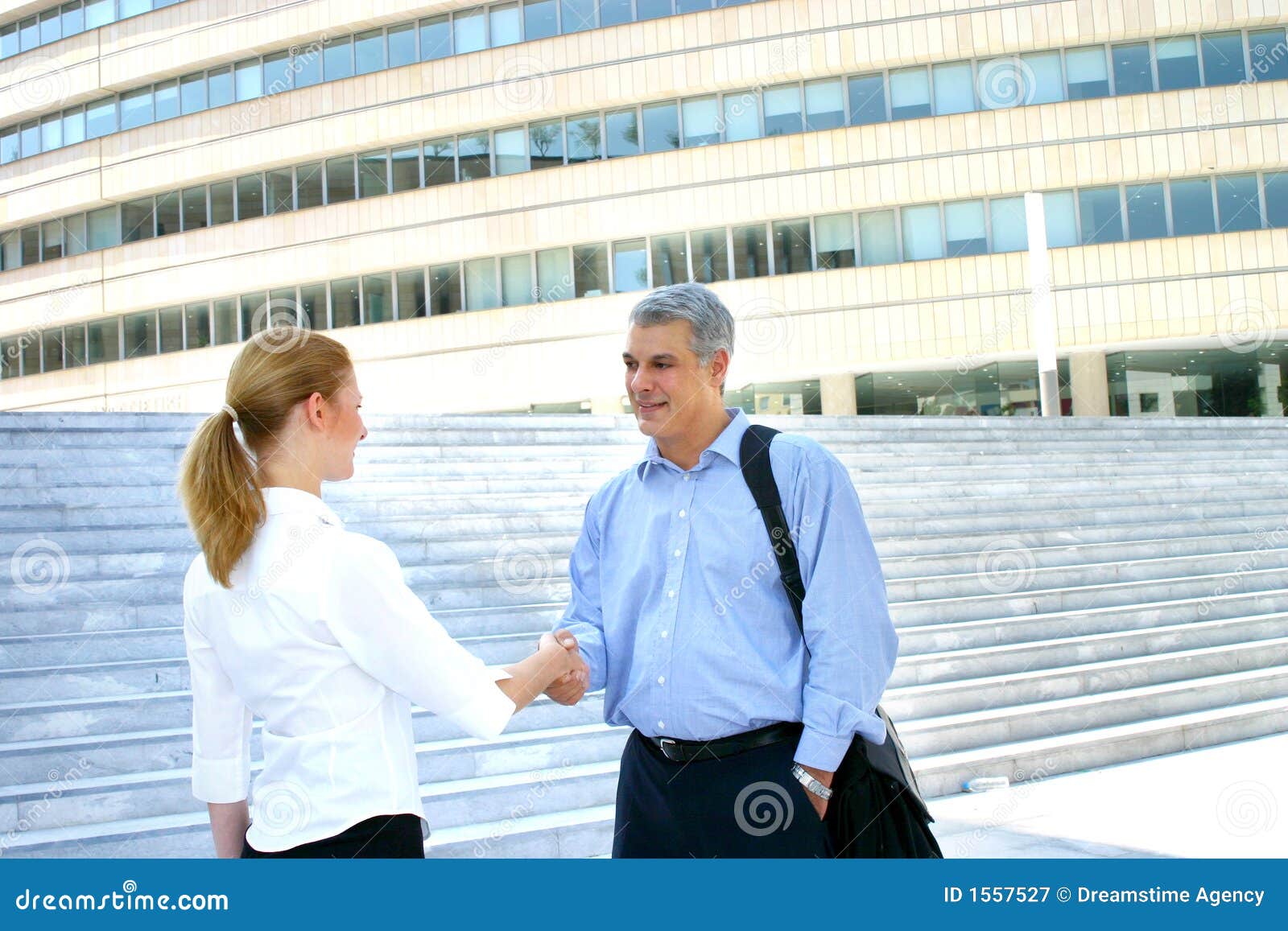 Greeting colleagues. stock image. Image of finance, employee - 1557527