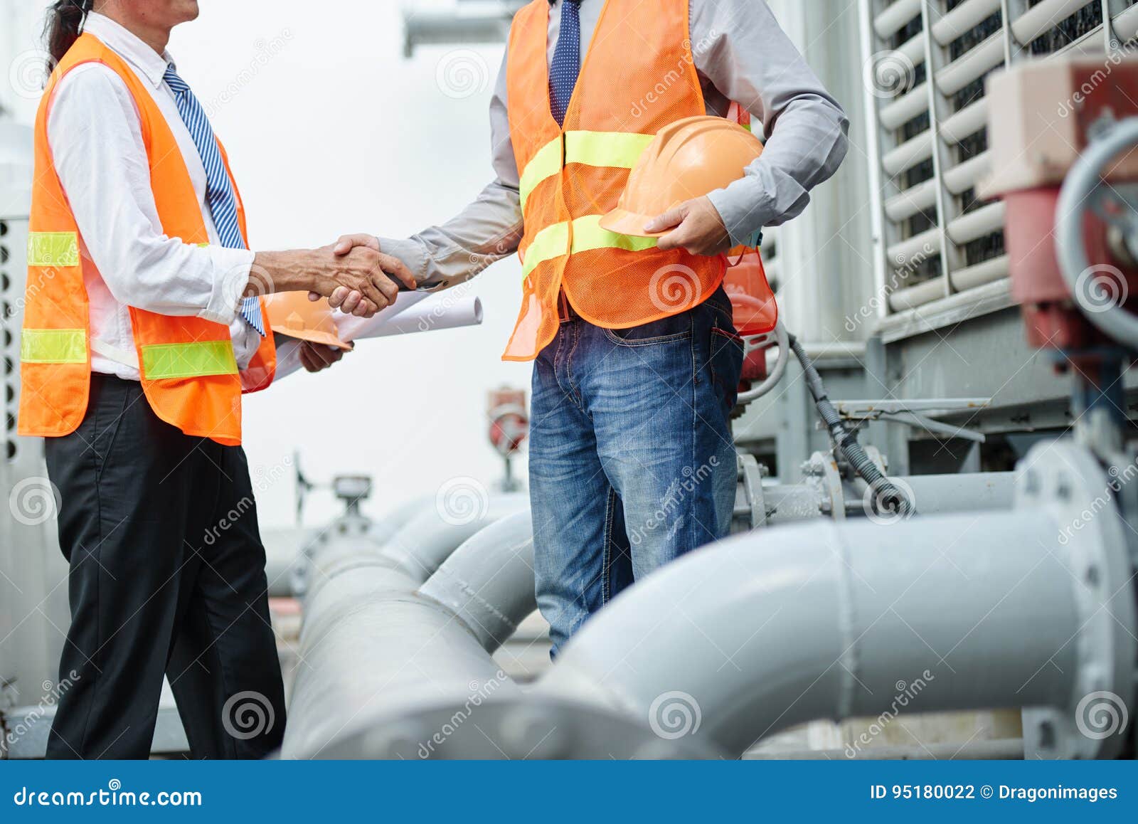 Greeting coworker stock photo. Image of coworker, engineer - 95180022